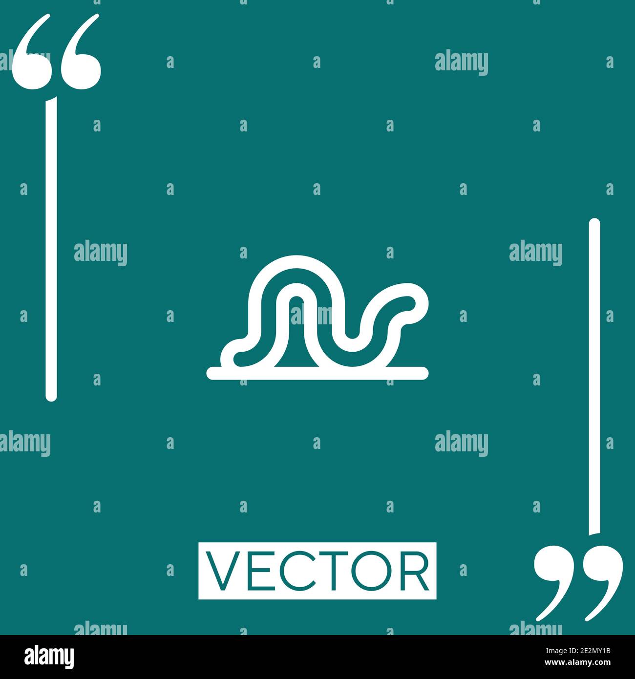 worm vector icon Linear icon. Editable stroke line Stock Vector Image ...