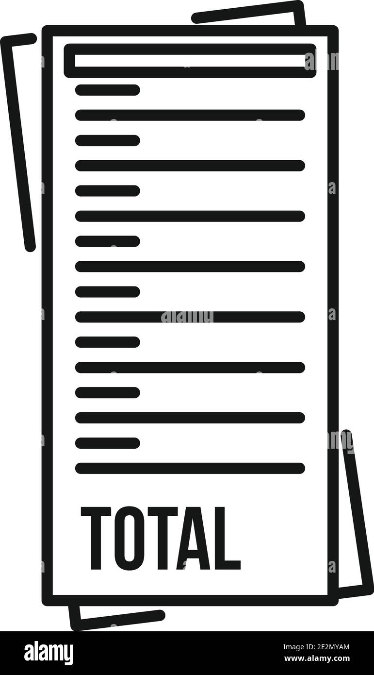 Total payment utilities icon, outline style Stock Vector Image & Art ...