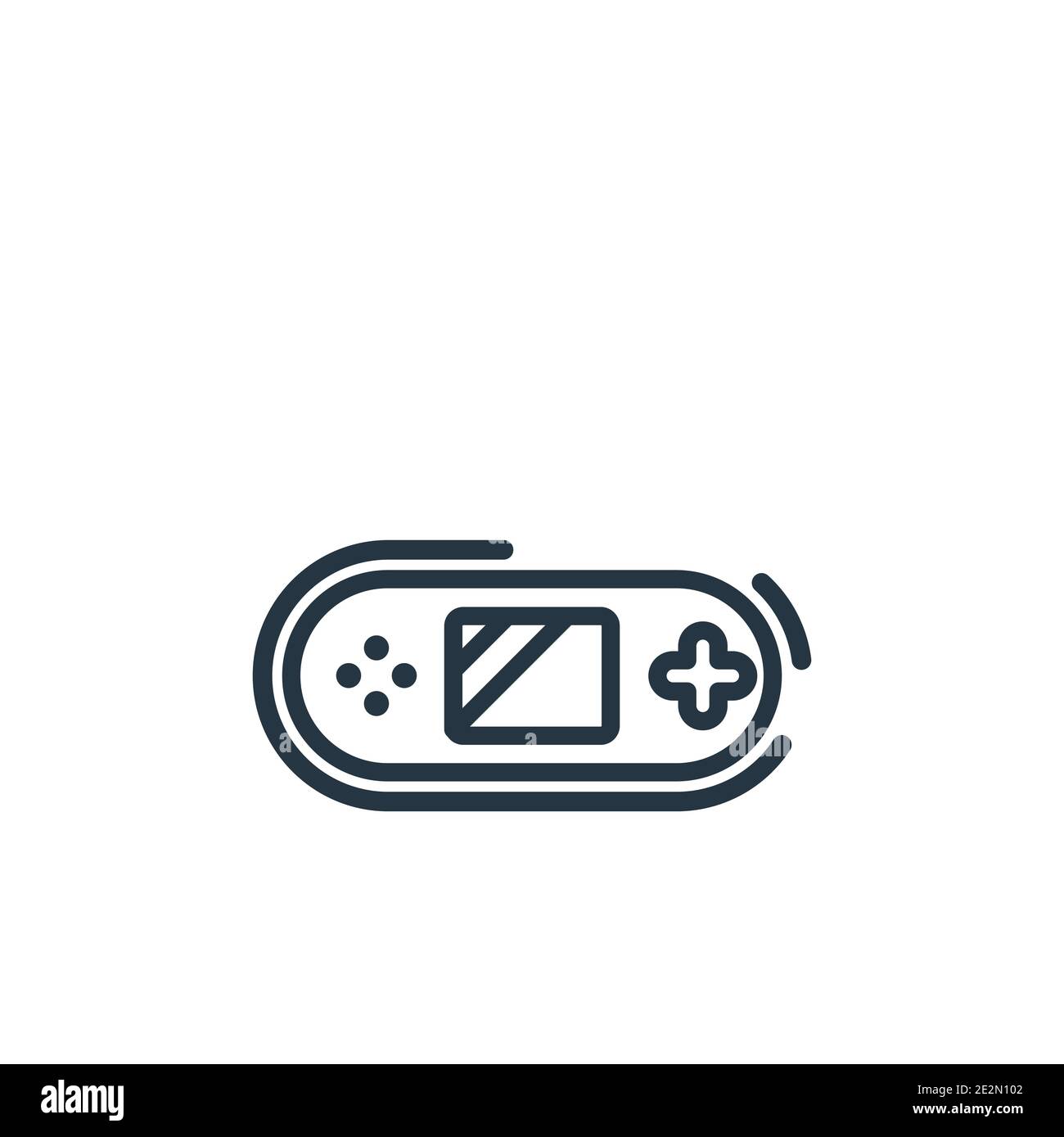 Handheld Game Outline Vector Icon Thin Line Black Handheld Game Icon Flat Vector Simple