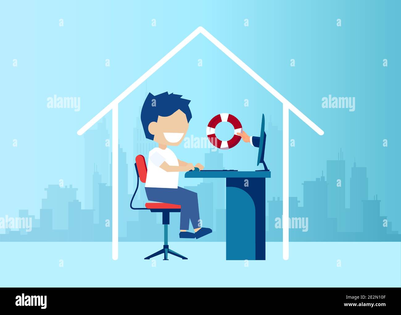 Computer assisted learning Stock Vector Images - Alamy
