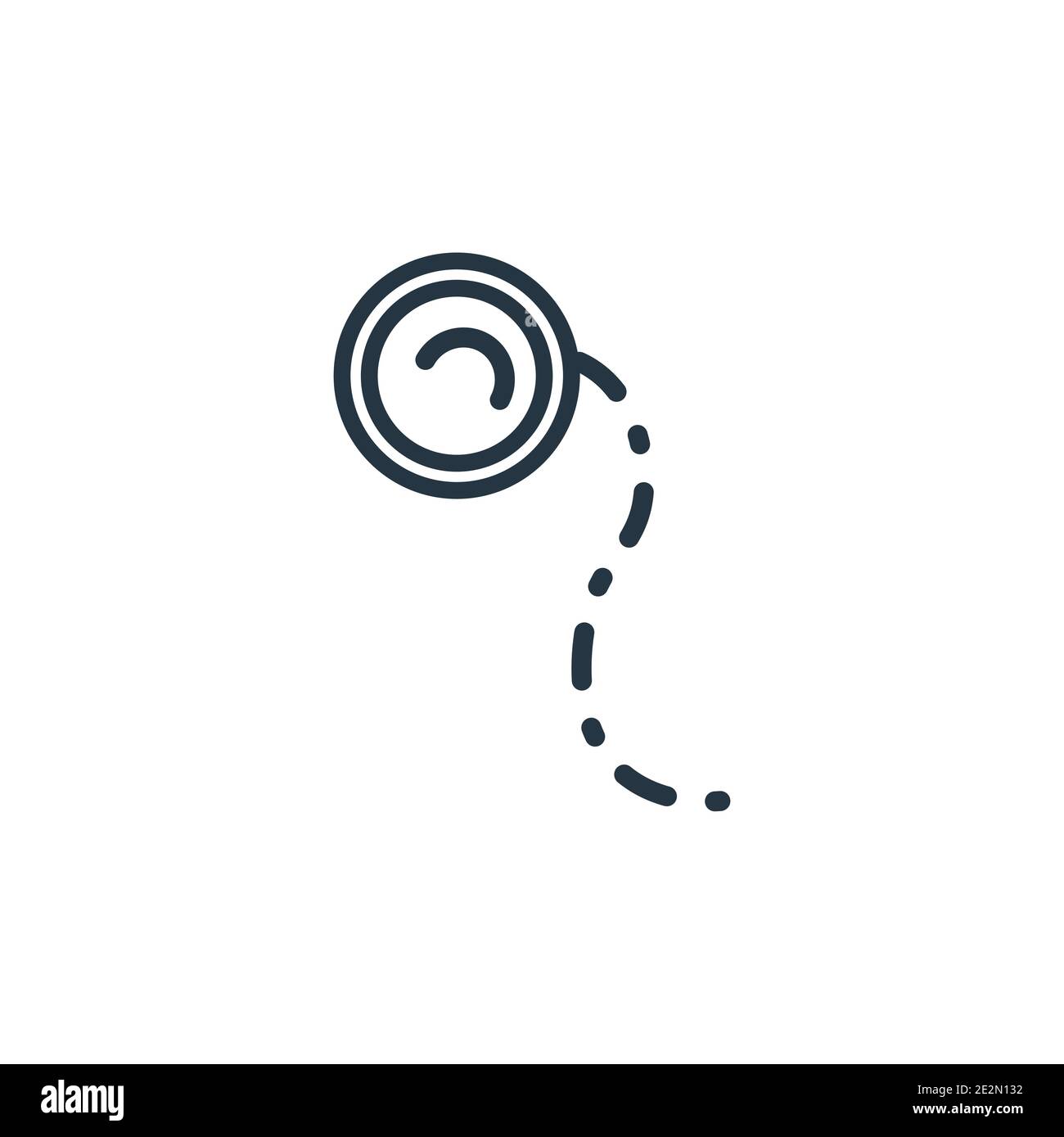 Monocle outline vector icon. Thin line black monocle icon, flat vector ...