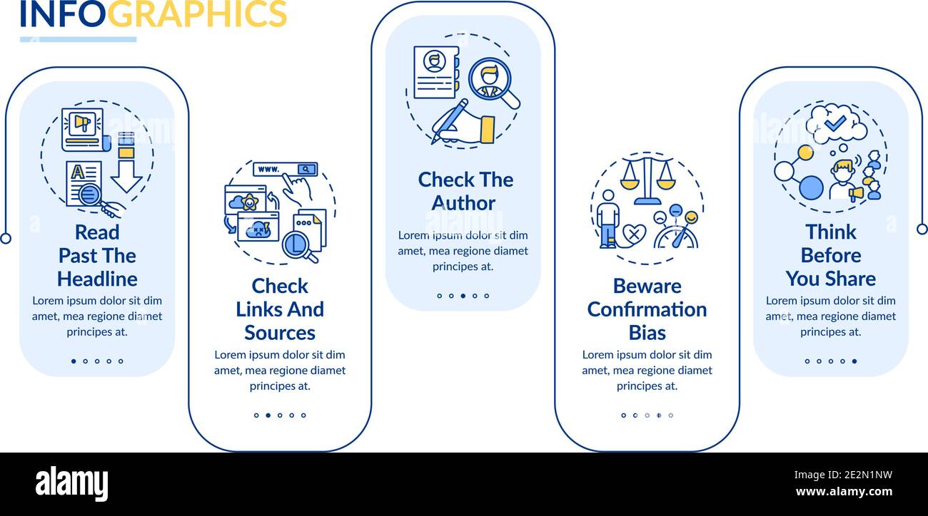 False news checking vector infographic template Stock Vector Image ...