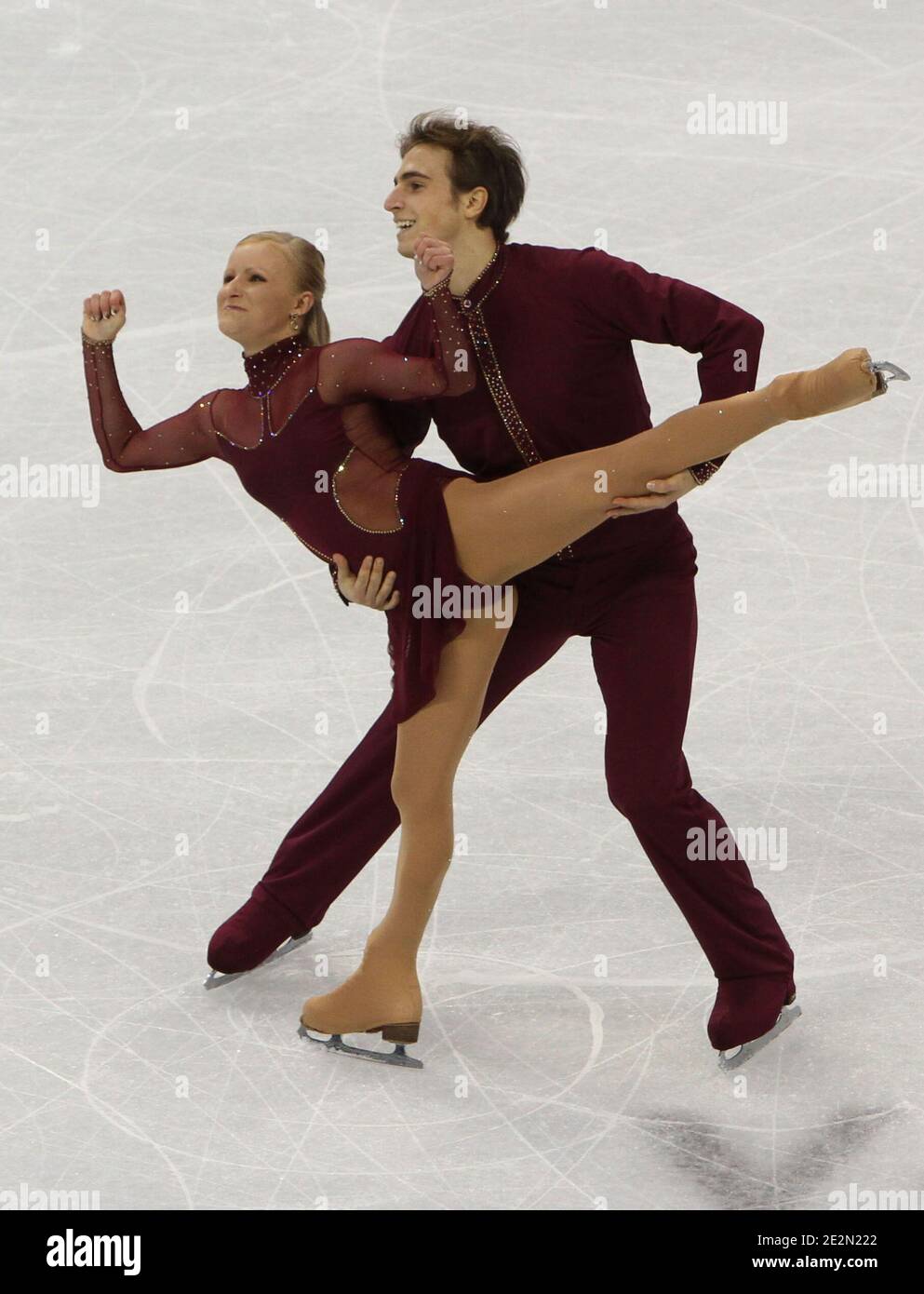 Switzerland Anais Morand and Antoine Dorsaz competing for the Figure ...