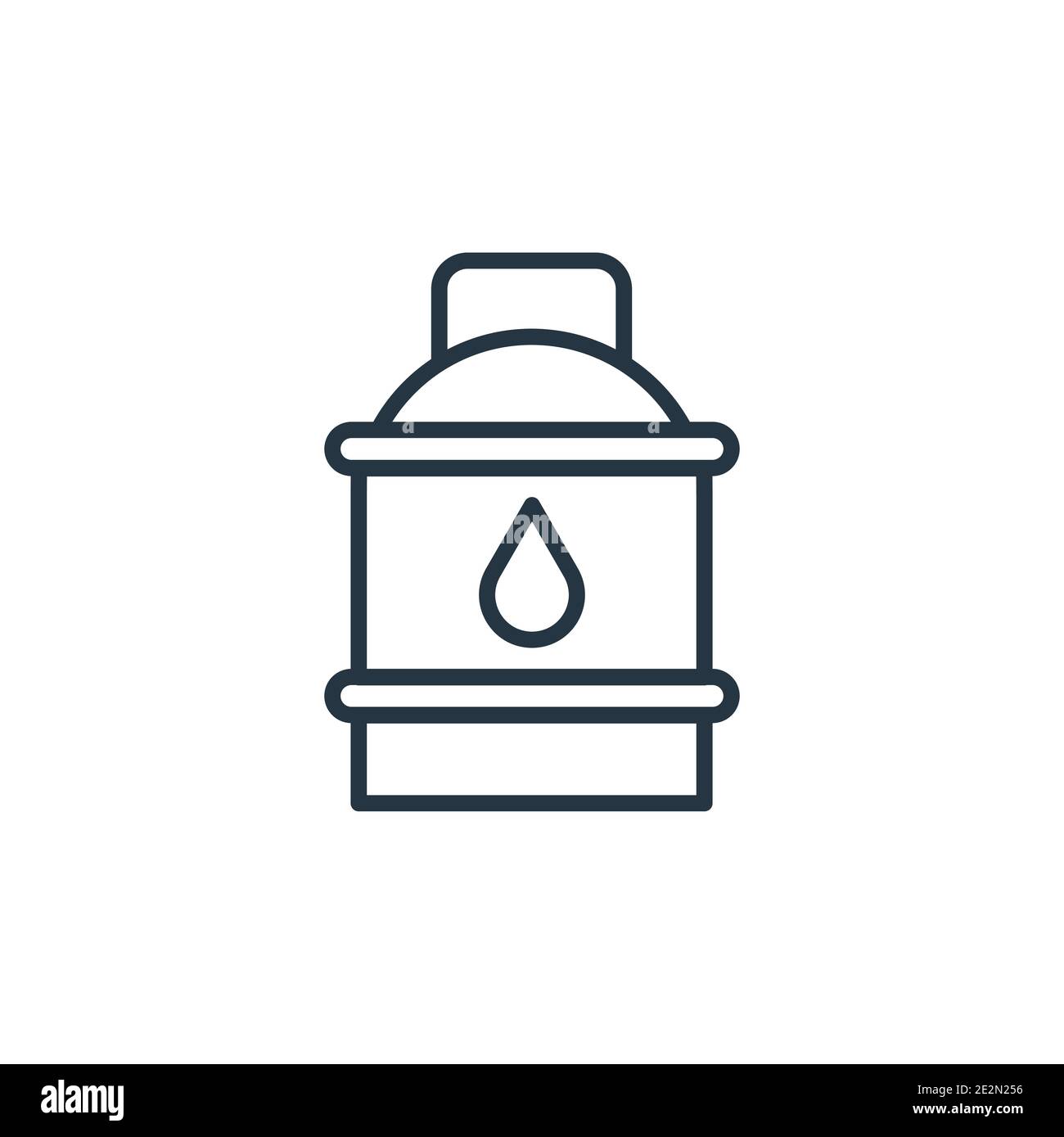 Water container outline vector icon. Thin line black water container ...