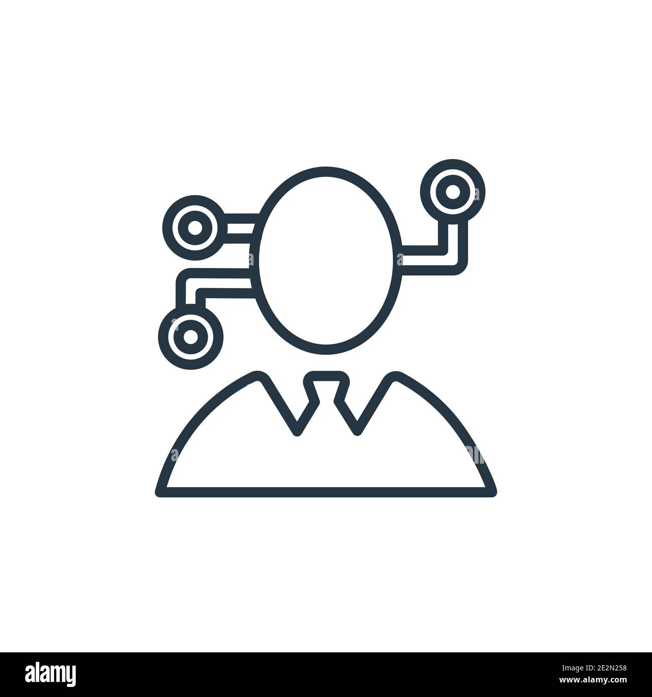 Connection outline vector icon. Thin line black connection icon, flat ...