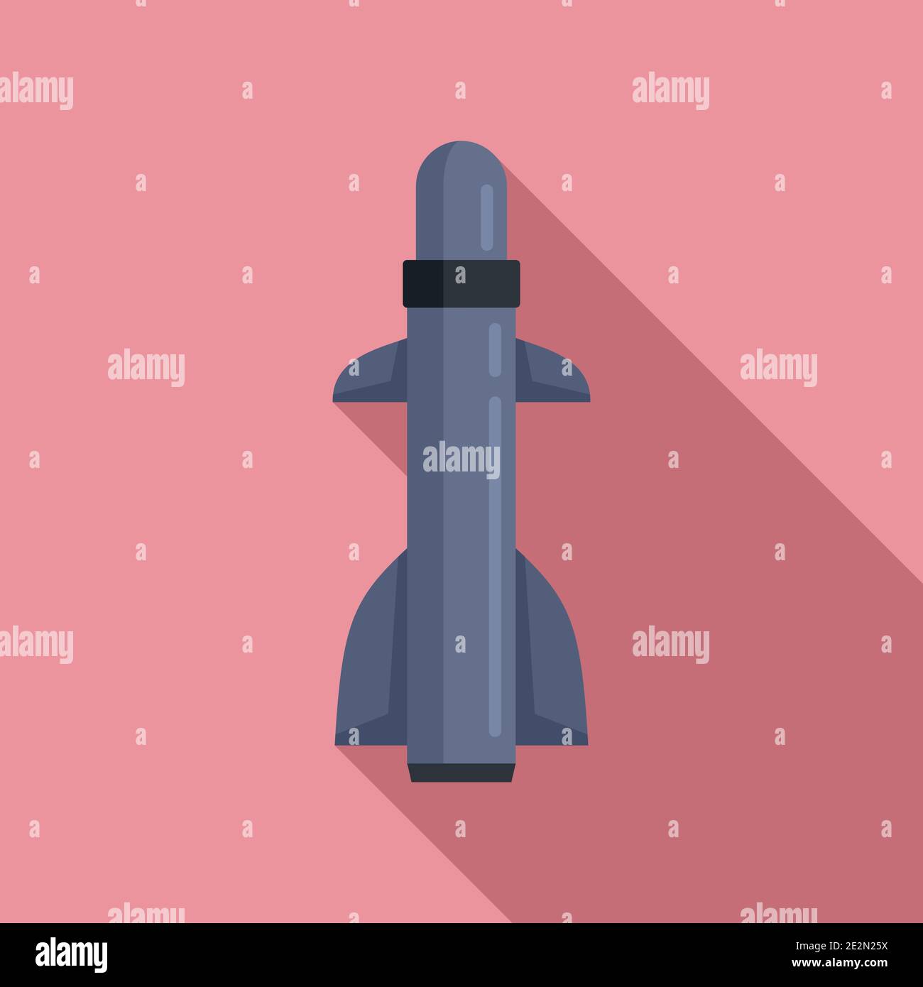 Missile attack icon, flat style Stock Vector Image & Art - Alamy