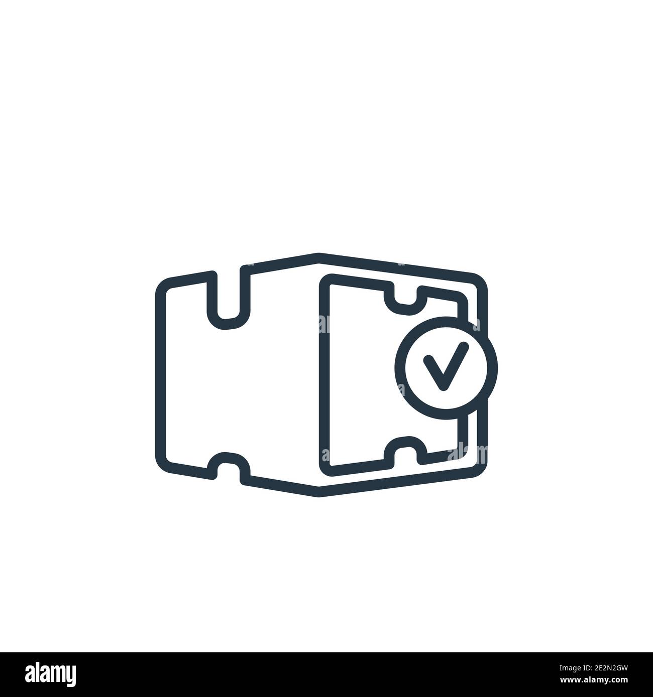 Packages outline vector icon. Thin line black packages icon, flat ...