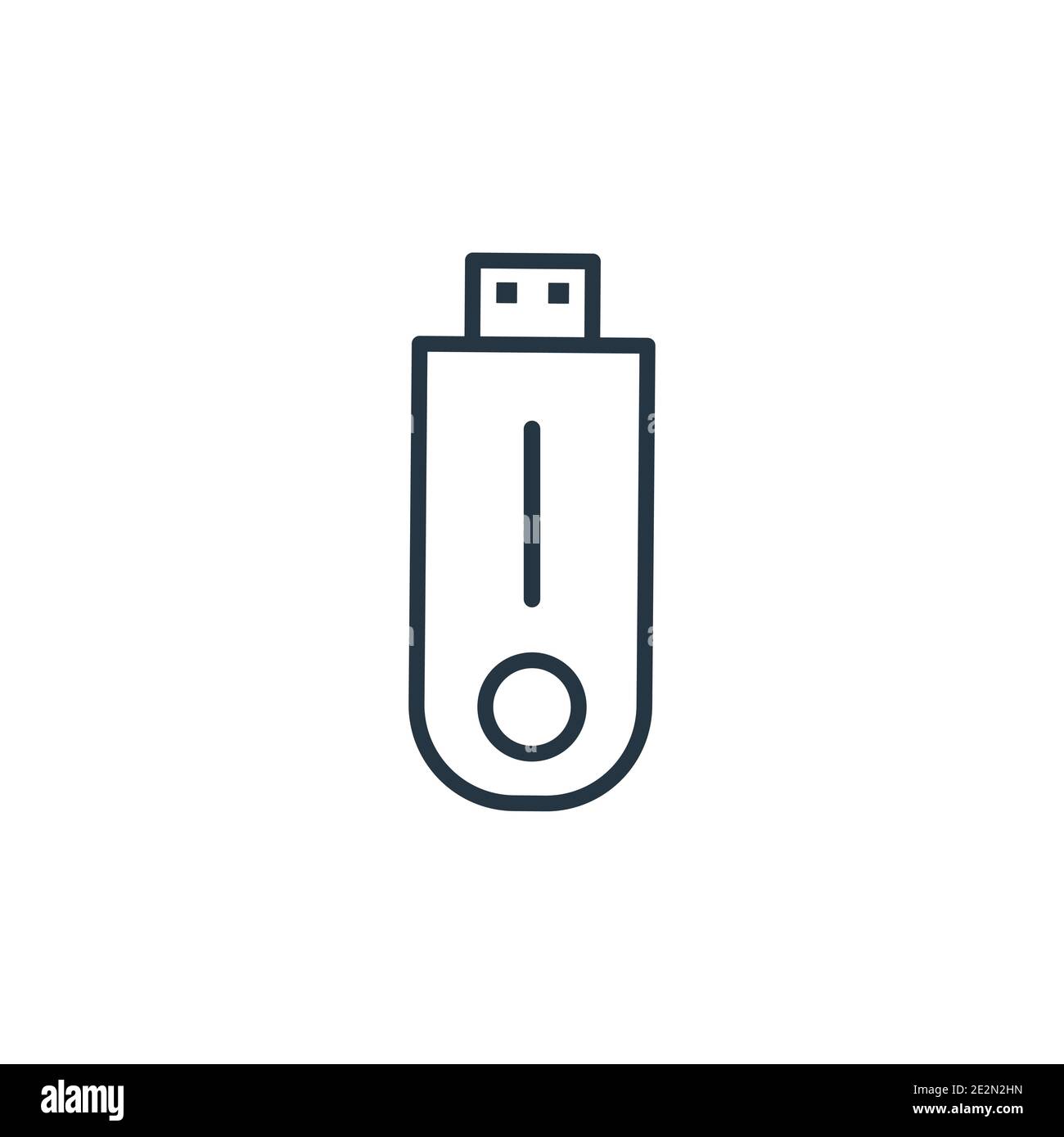 Pen drive outline vector icon. Thin line black pen drive icon, flat ...
