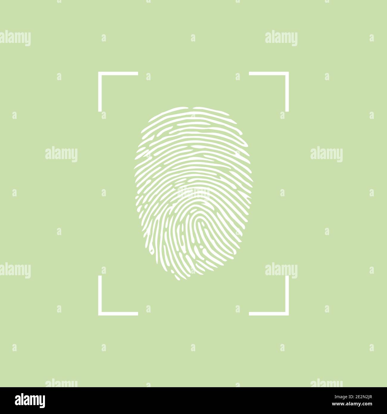 Fingerprint Icon in flat style. Vector illustration. Eps 10 Stock ...