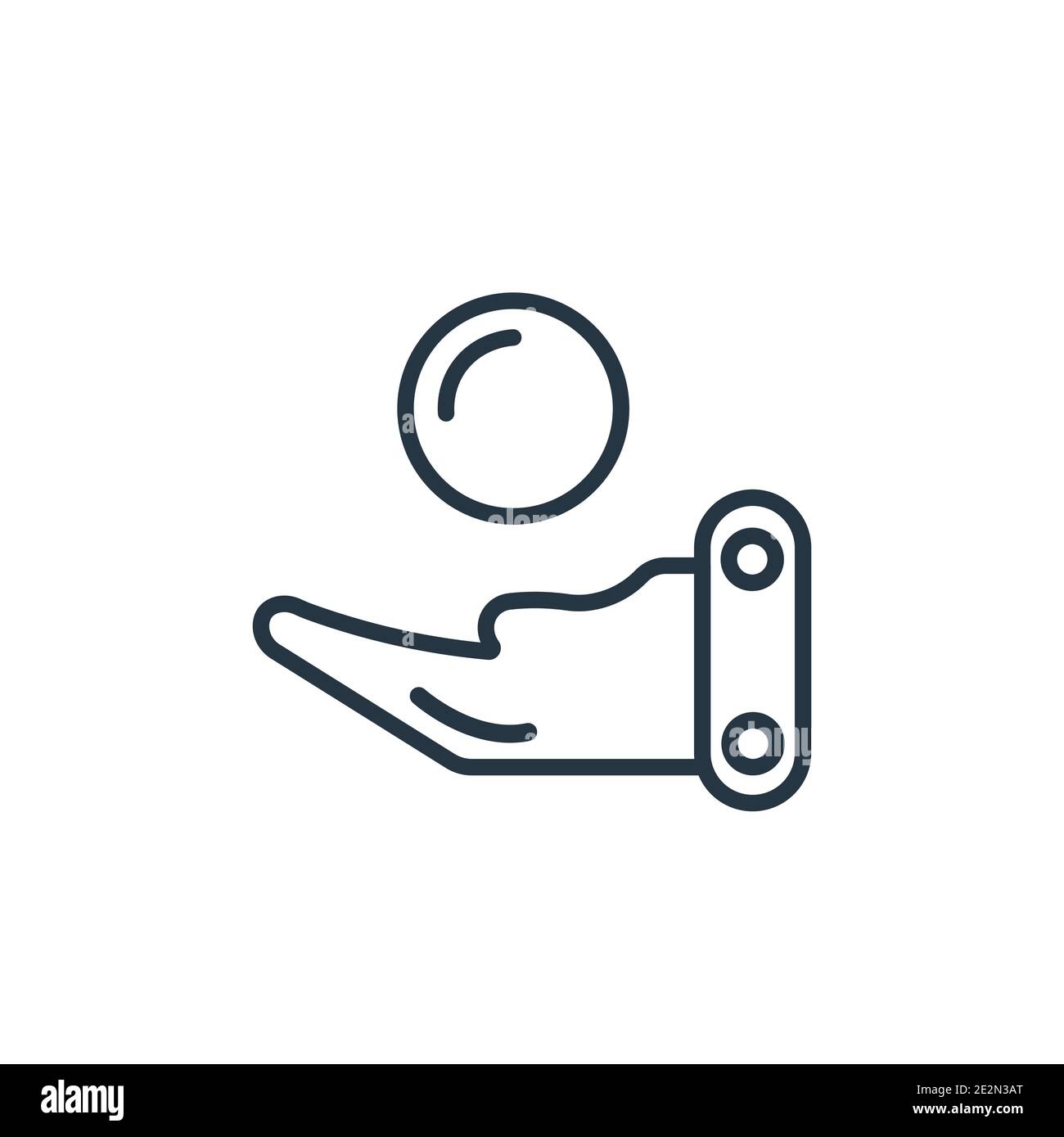 Telekinesis outline vector icon. Thin line black telekinesis icon, flat ...
