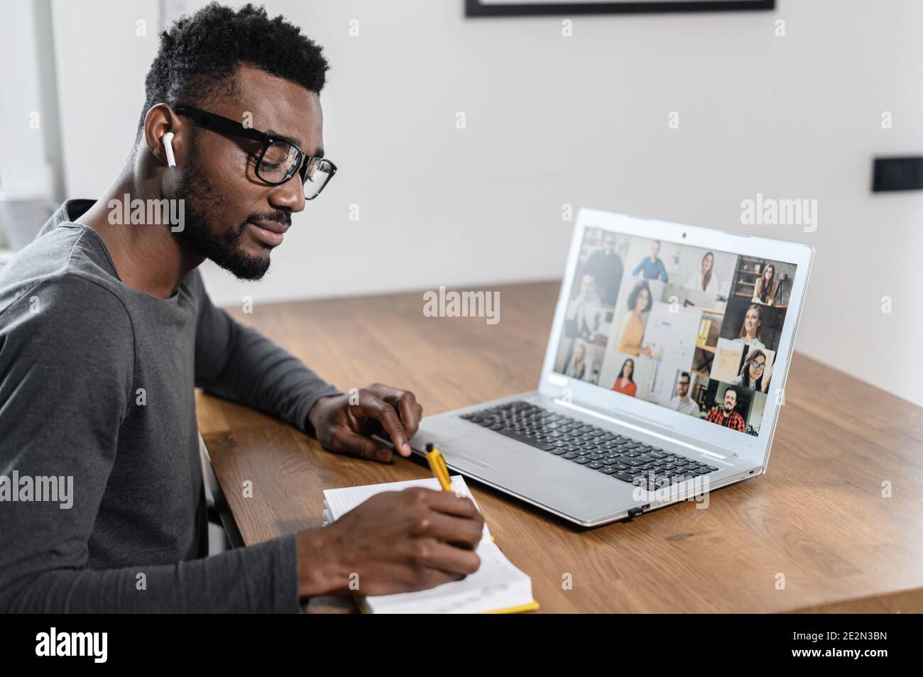 man, business, employee, video call, remotely work Stock Photo - Alamy