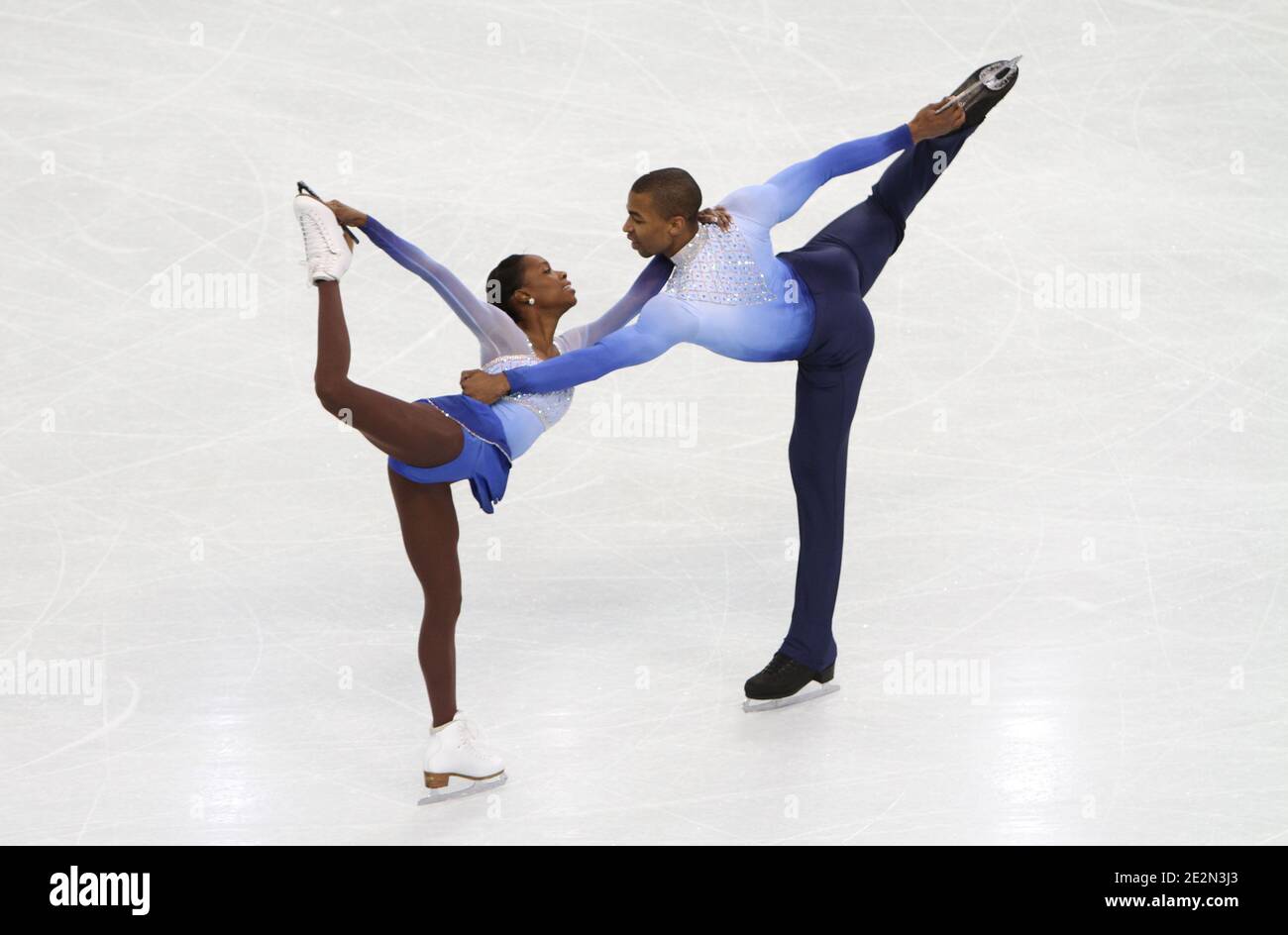 French Vanessa James and Yannick Bonheur compete in the Pairs Short ...