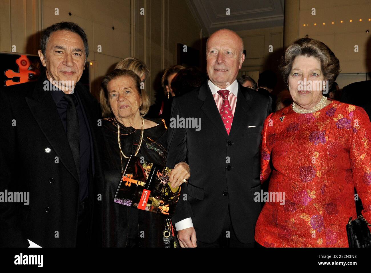 (L-R) Richard Berry, Simone Chalon, Princess Chantal de France and ...