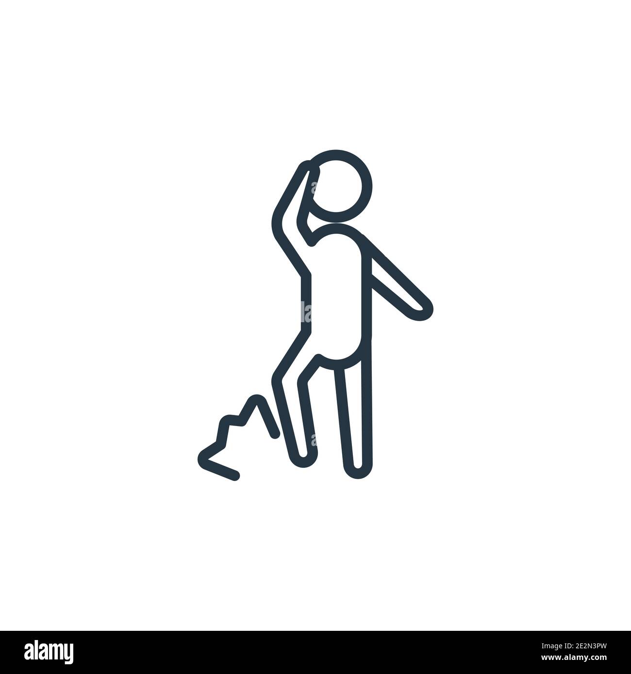 Pissed off human outline vector icon. Thin line black pissed off human ...