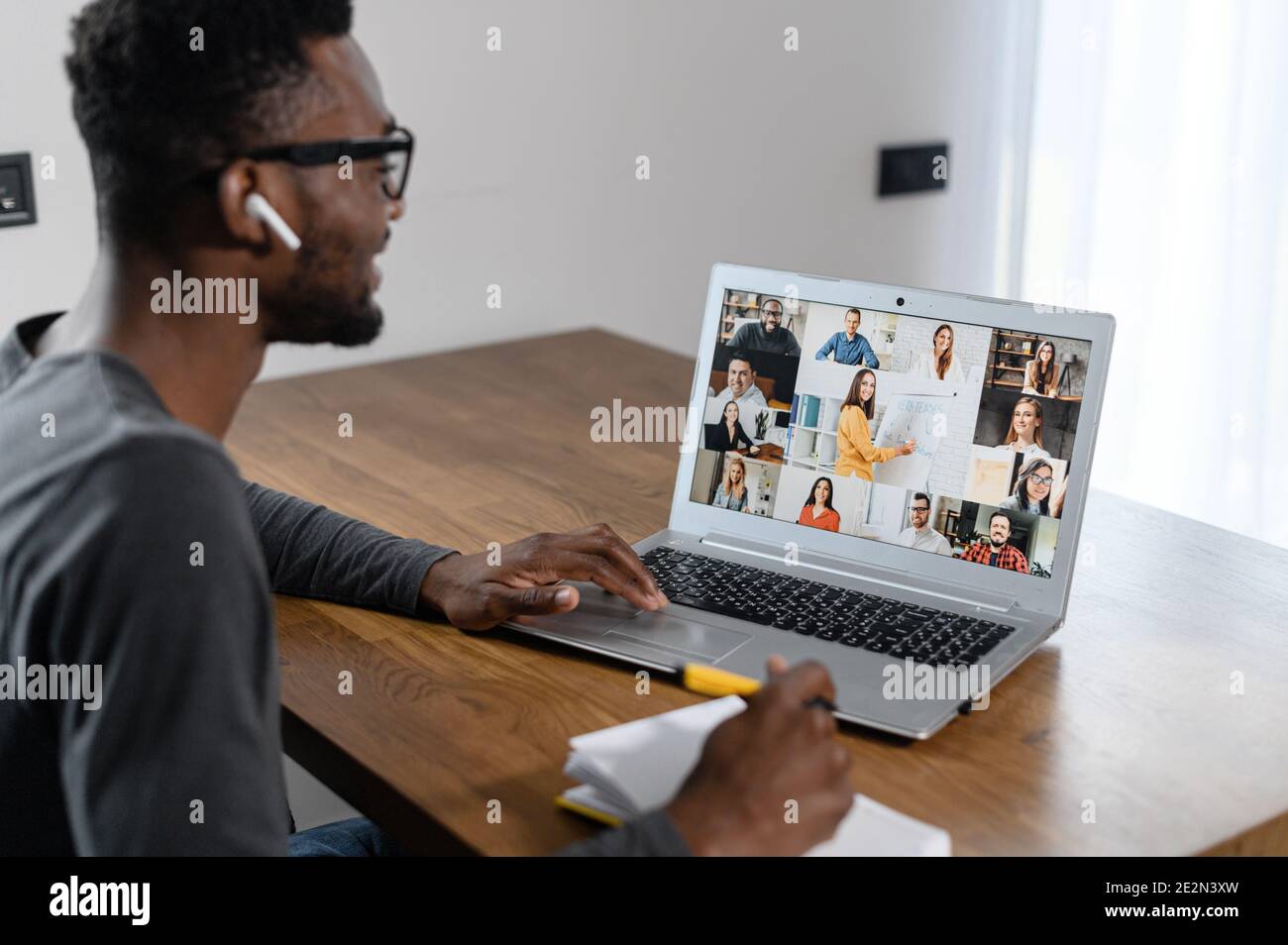 man, business, employee, video call, remotely work Stock Photo - Alamy