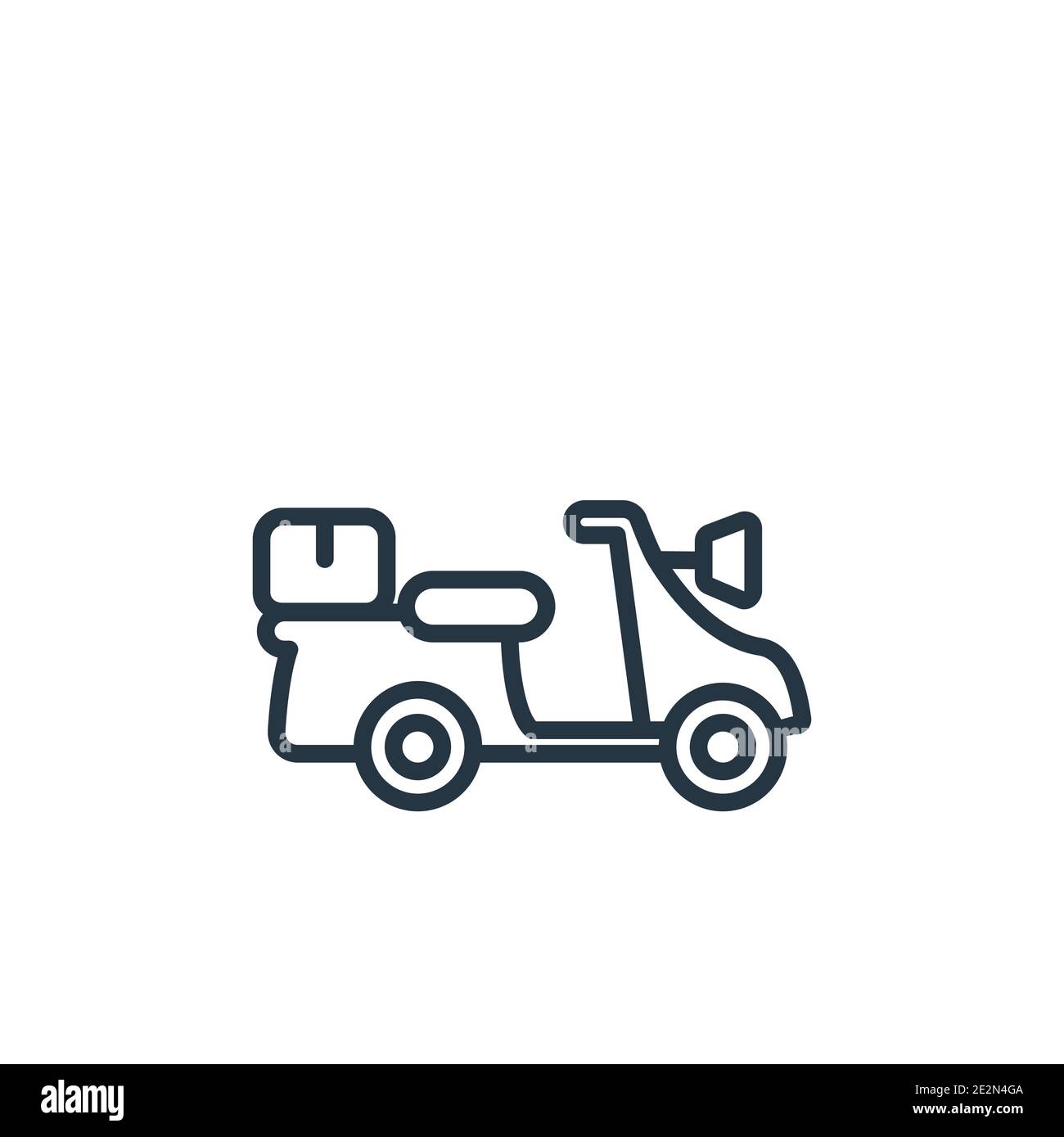 Motorbike outline vector icon. Thin line black motorbike icon, flat ...