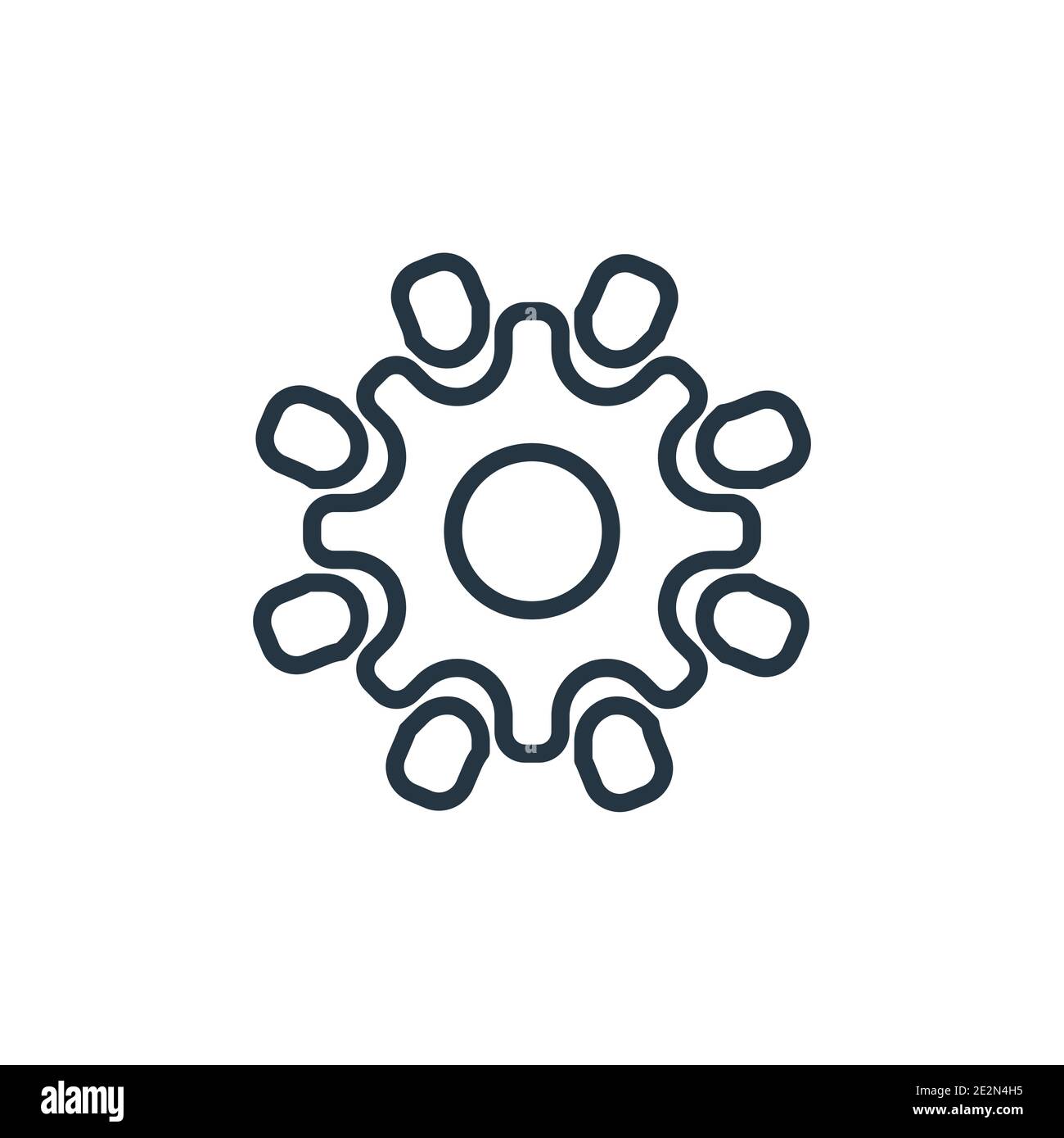 Pom pom outline vector icon. Thin line black pom pom icon, flat vector ...