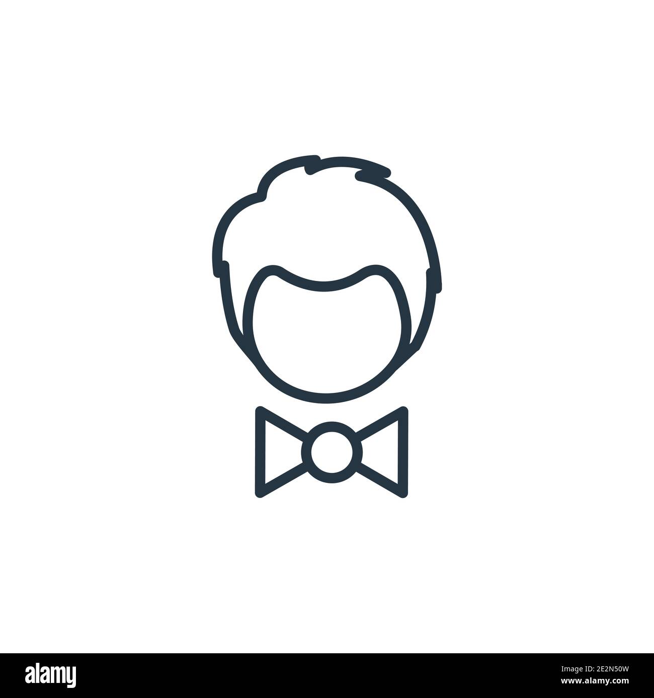 Bartender outline vector icon. Thin line black bartender icon, flat ...