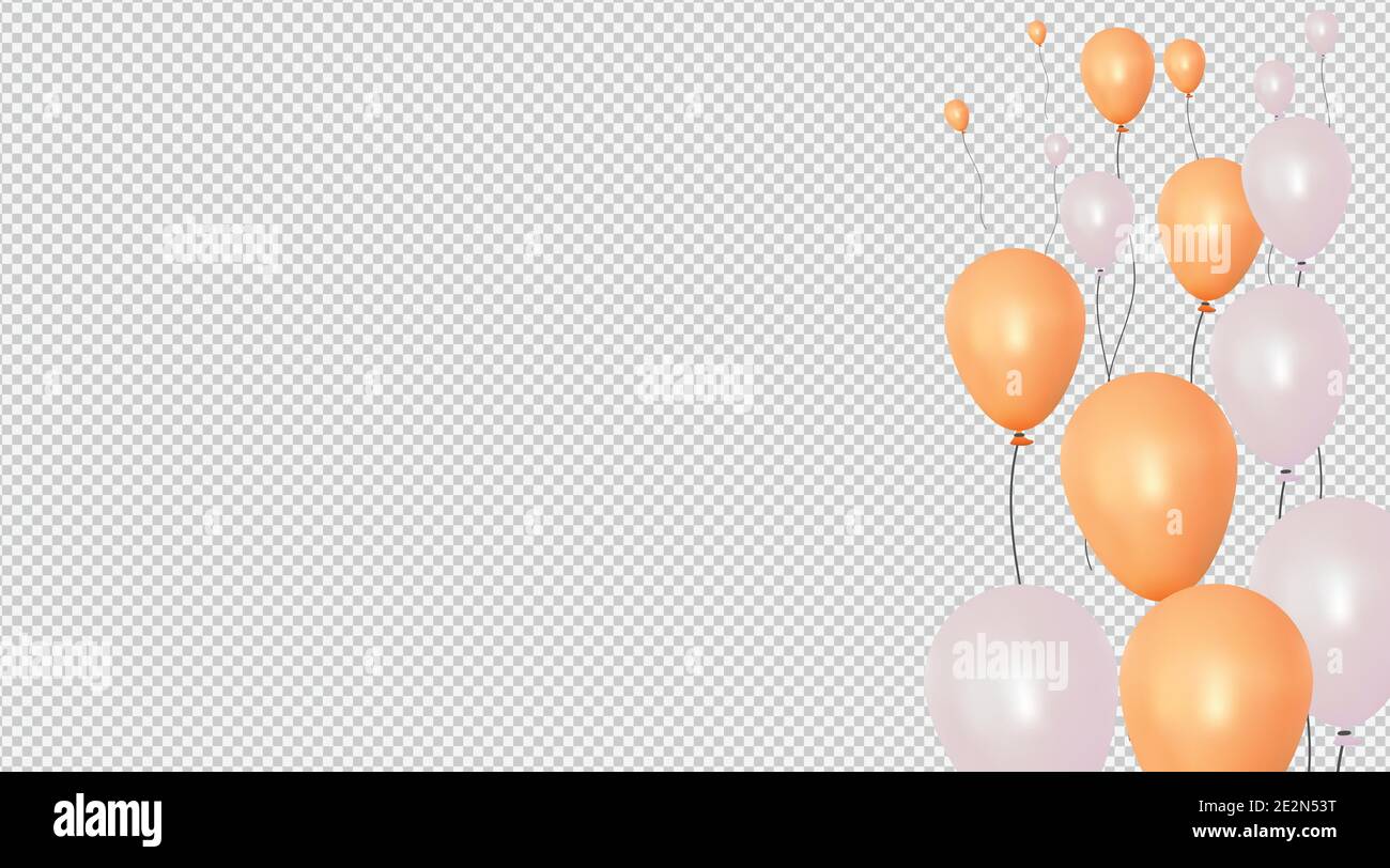 Celebration background with realistic balloon vector. design 3d ...