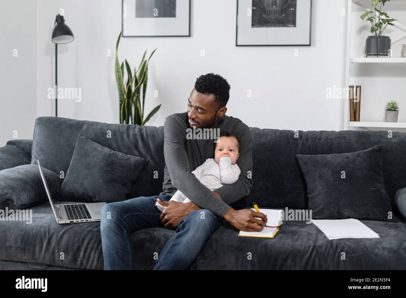 man, work, father, employee, baby Stock Photo - Alamy