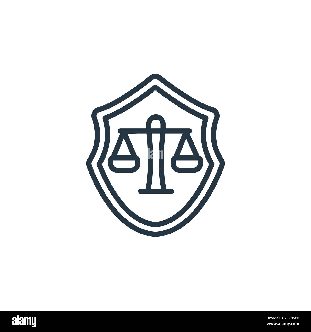 Guard outline vector icon. Thin line black guard icon, flat vector ...