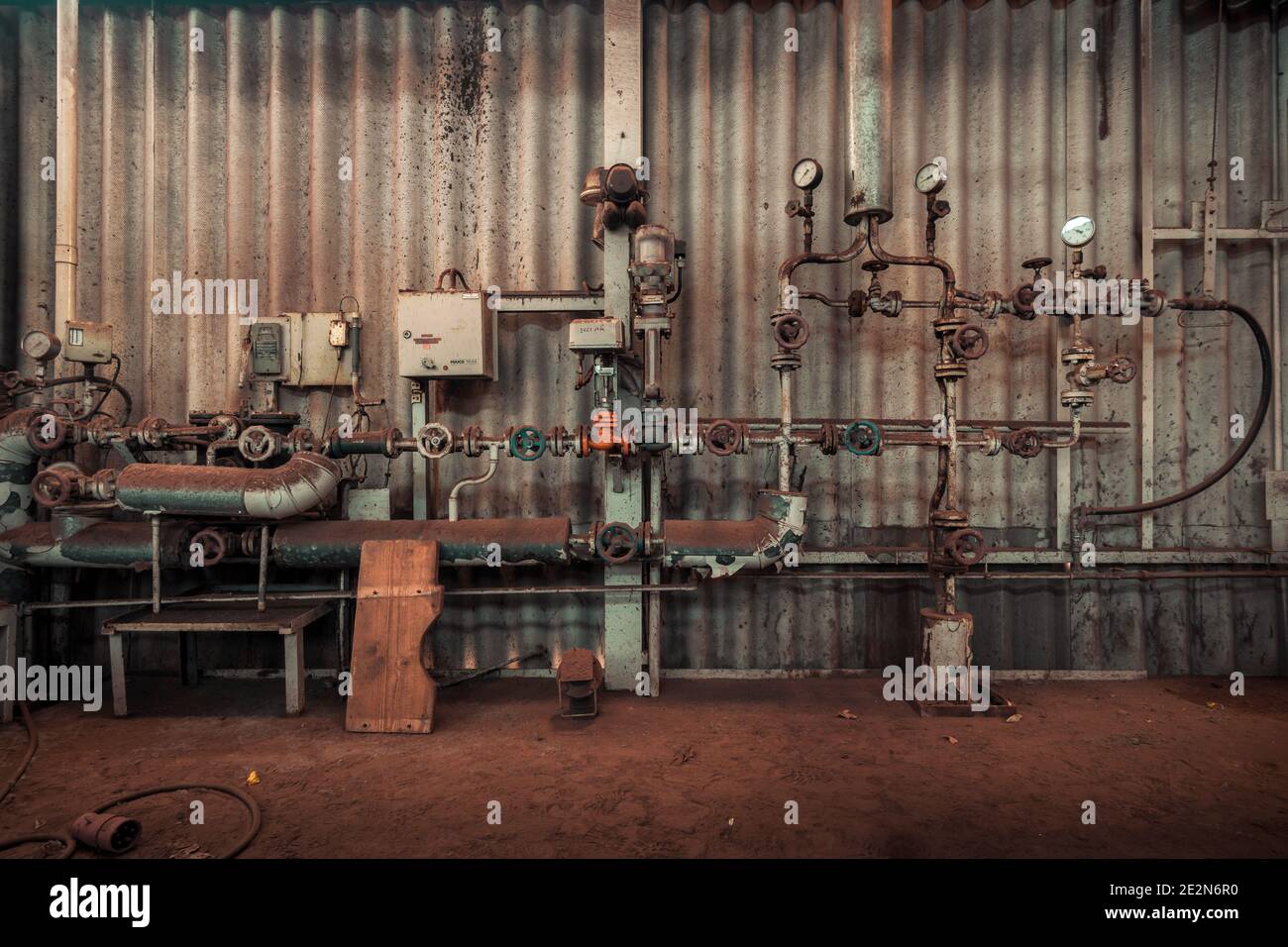 Creepy abandoned industry area with natural decay so-called lost place ...