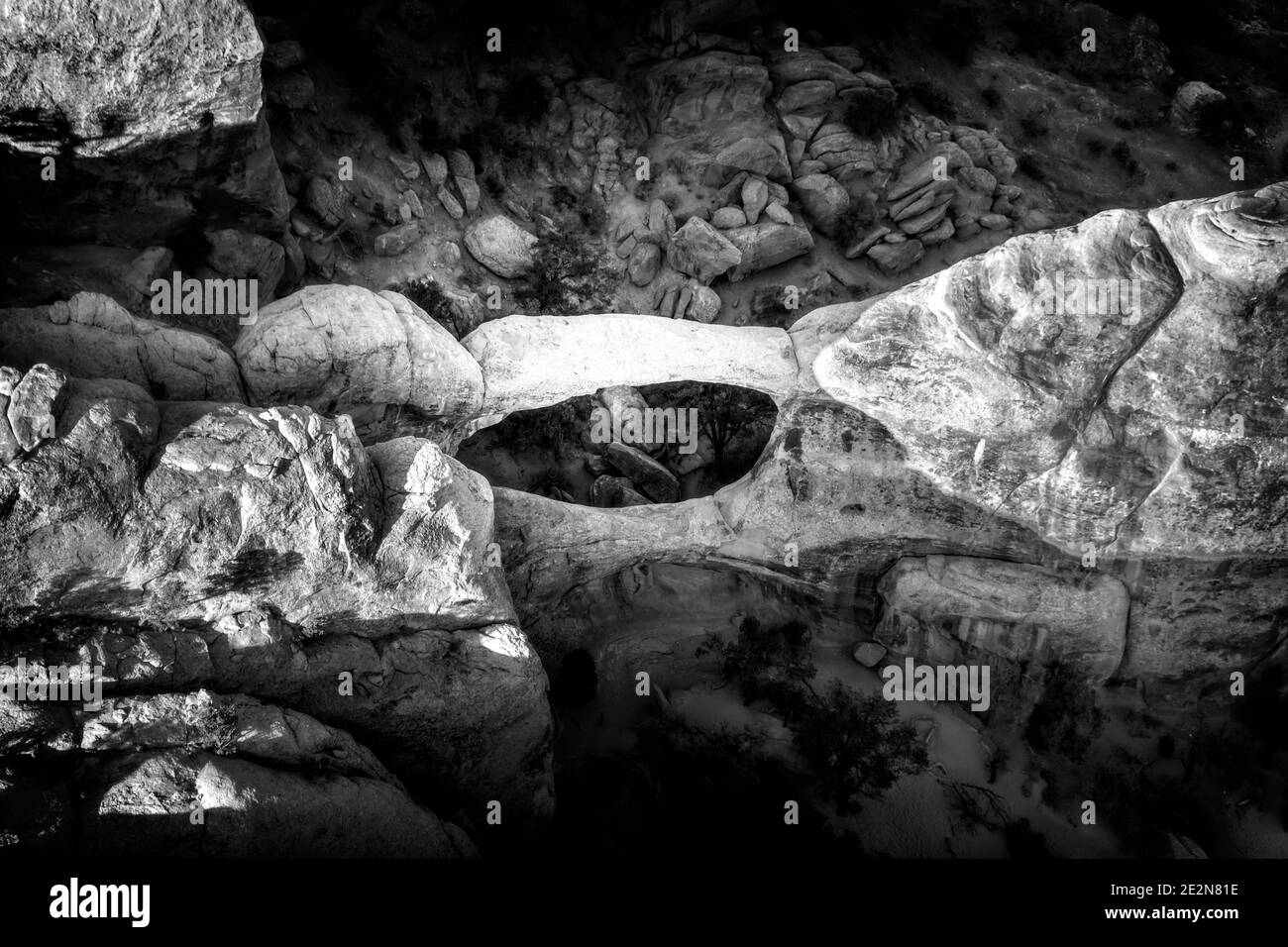 Double arch usa utah Black and White Stock Photos & Images - Alamy