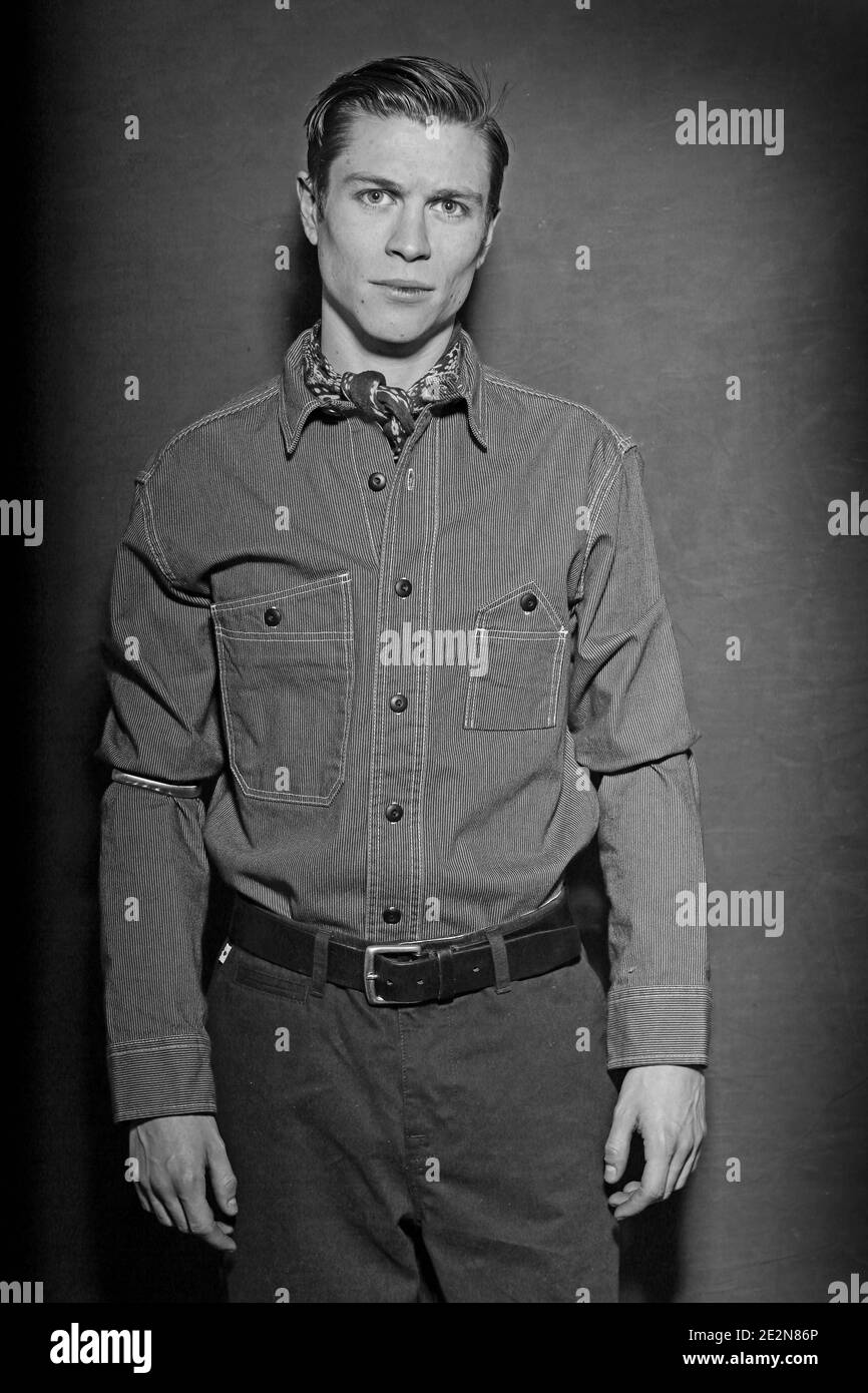 British male farmer Black and White Stock Photos & Images - Alamy