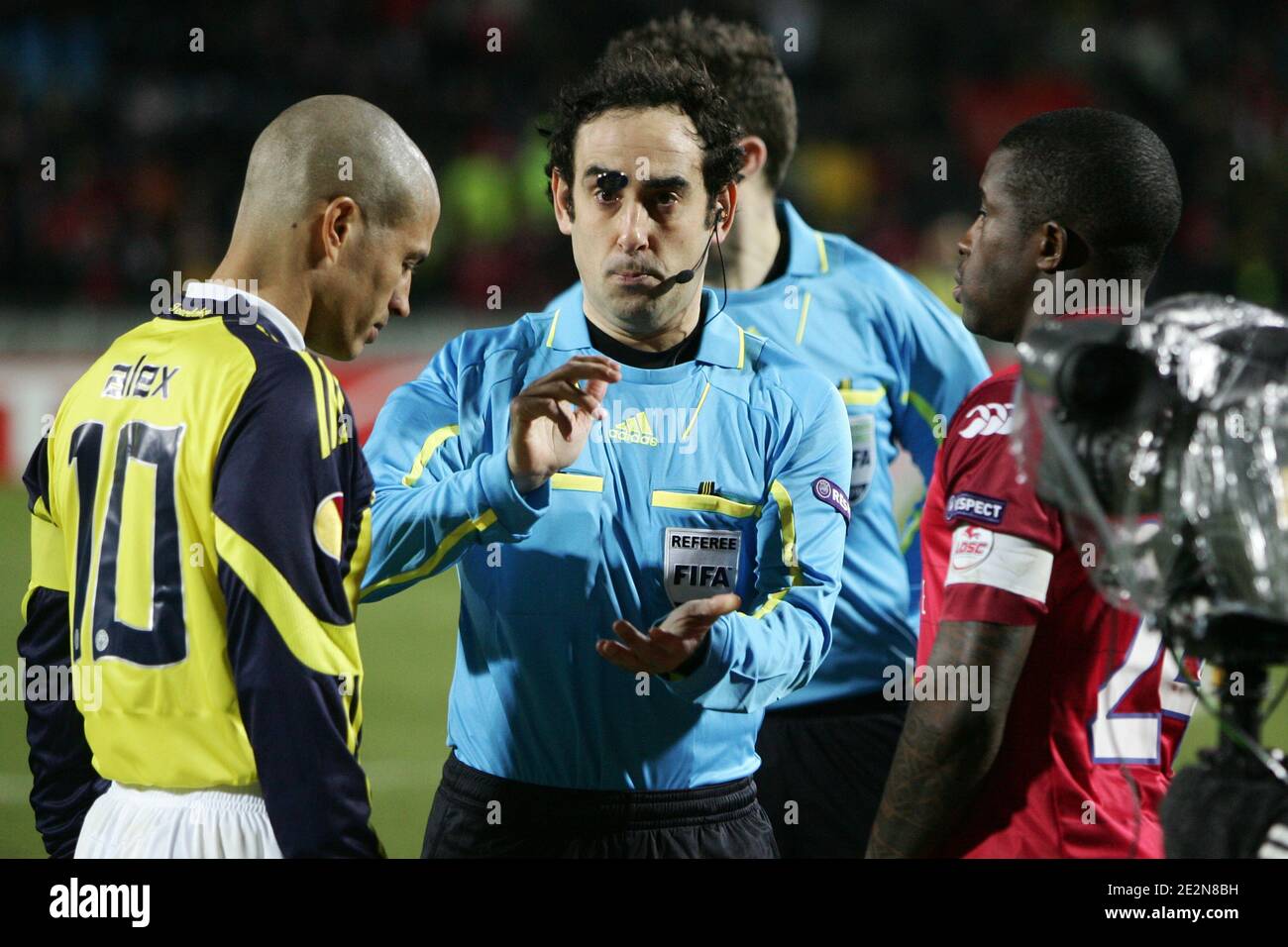 Spanish main referee Eduardu Gonzalez proceeds to the drawing lots with ...