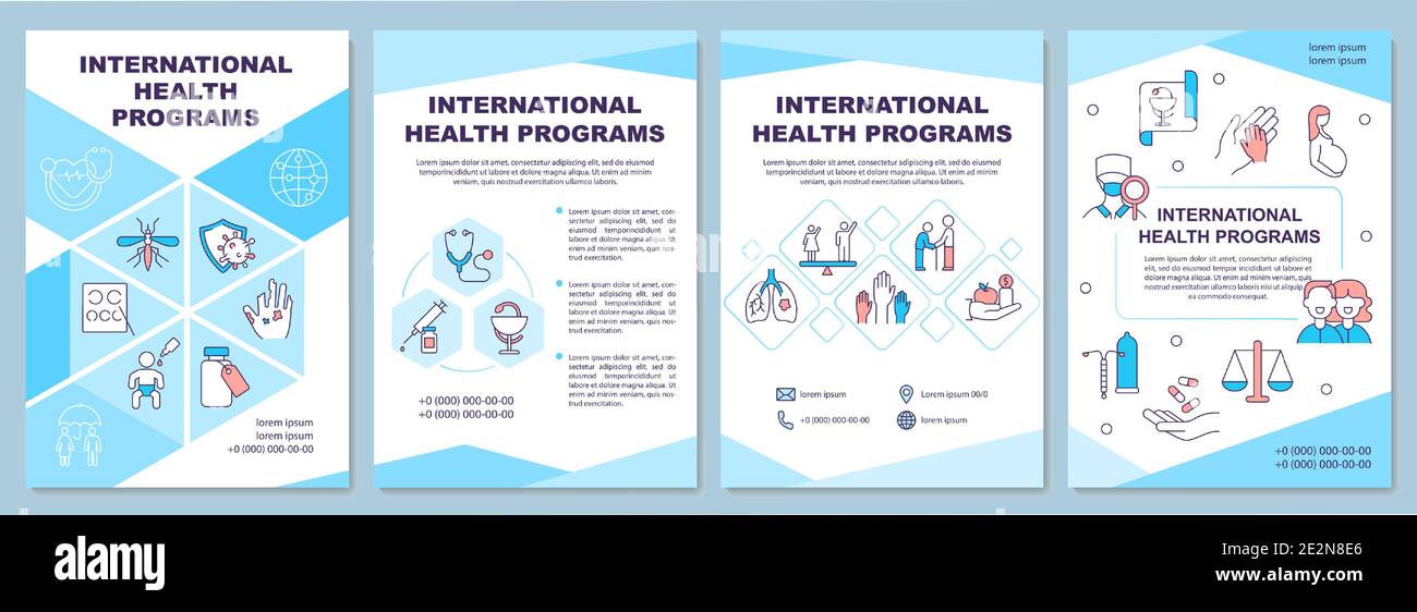 Health programs brochure template Stock Vector Image & Art - Alamy