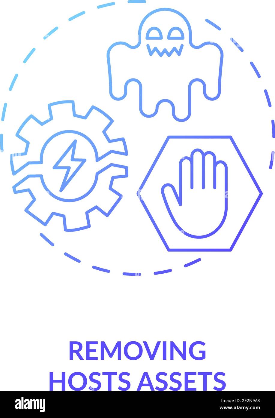 Removing hosts assets concept icon Stock Vector Image & Art - Alamy