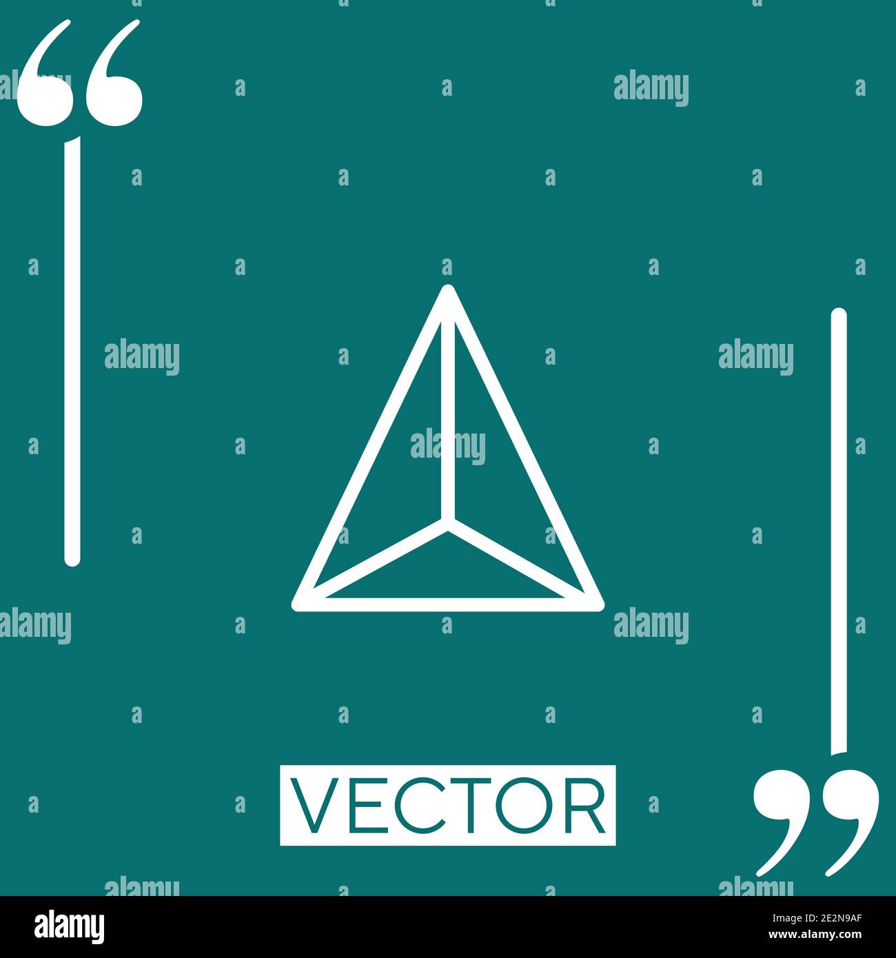 tetrahedron vector icon Linear icon. Editable stroke line Stock Vector ...