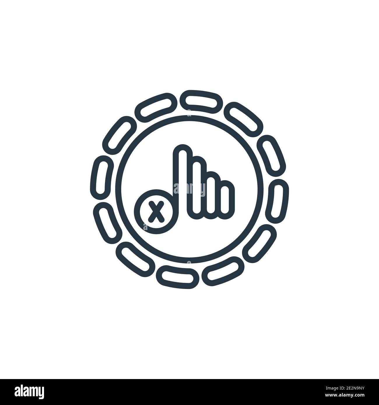 No signal outline vector icon. Thin line black no signal icon, flat ...