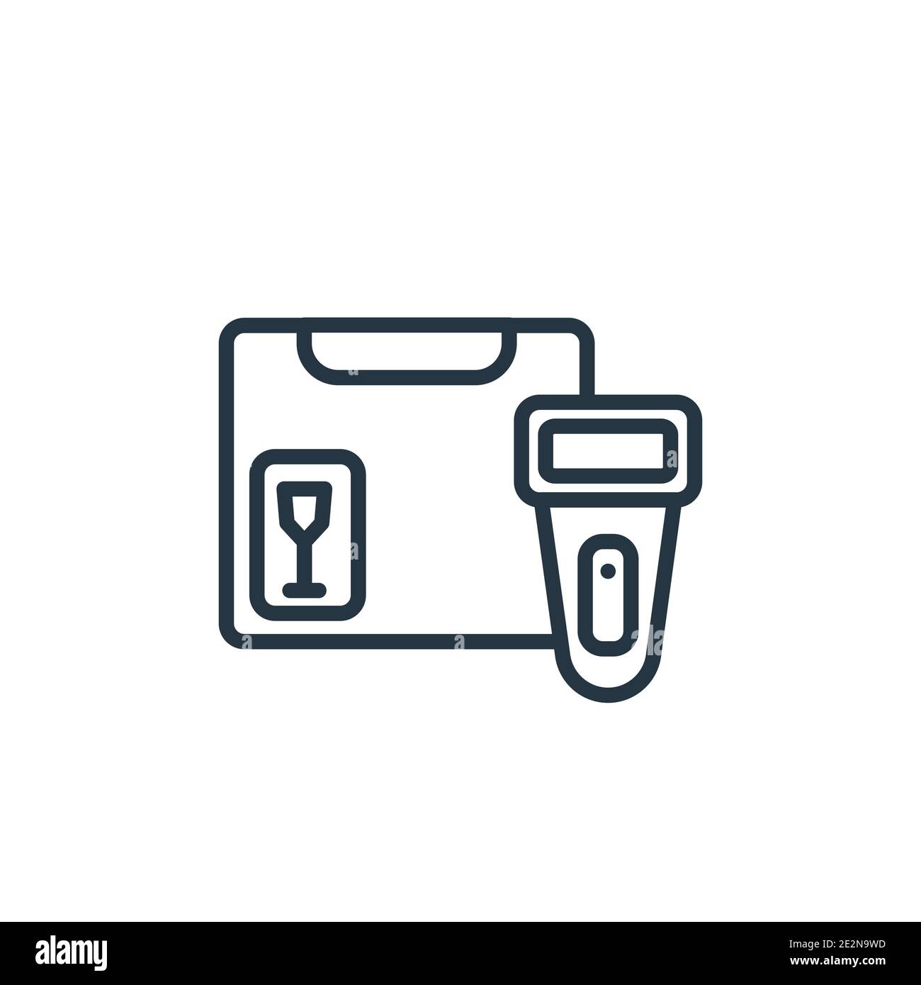 Scanner outline vector icon. Thin line black scanner icon, flat vector ...