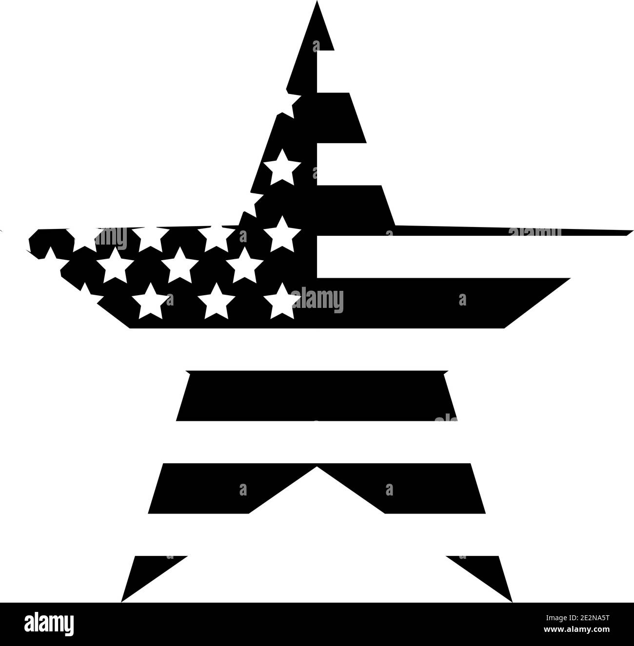 Black American Flag Design