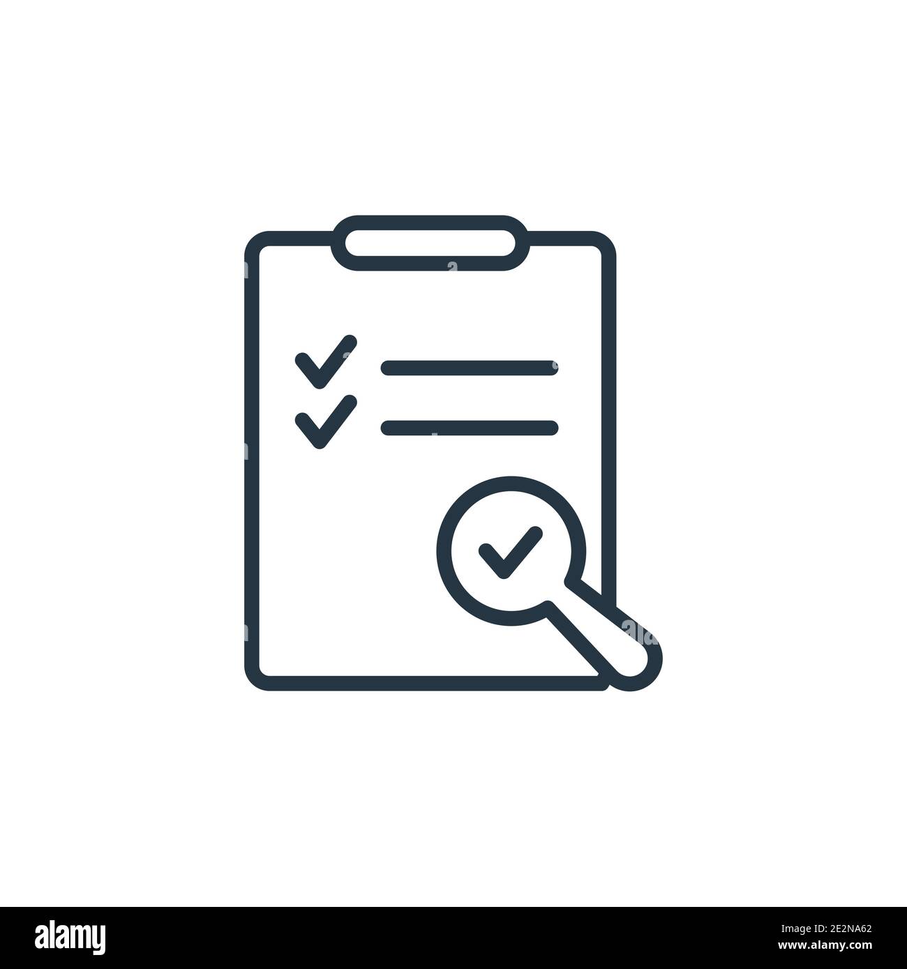 Inspection outline vector icon. Thin line black inspection icon, flat ...