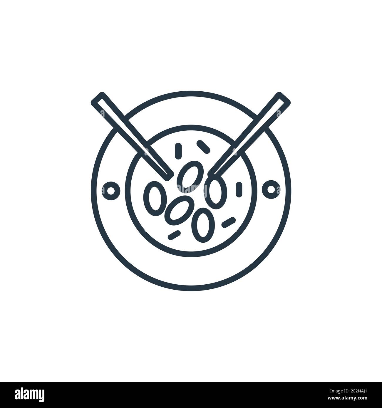 Oyster omelette outline vector icon. Thin line black oyster omelette icon, flat vector simple ...