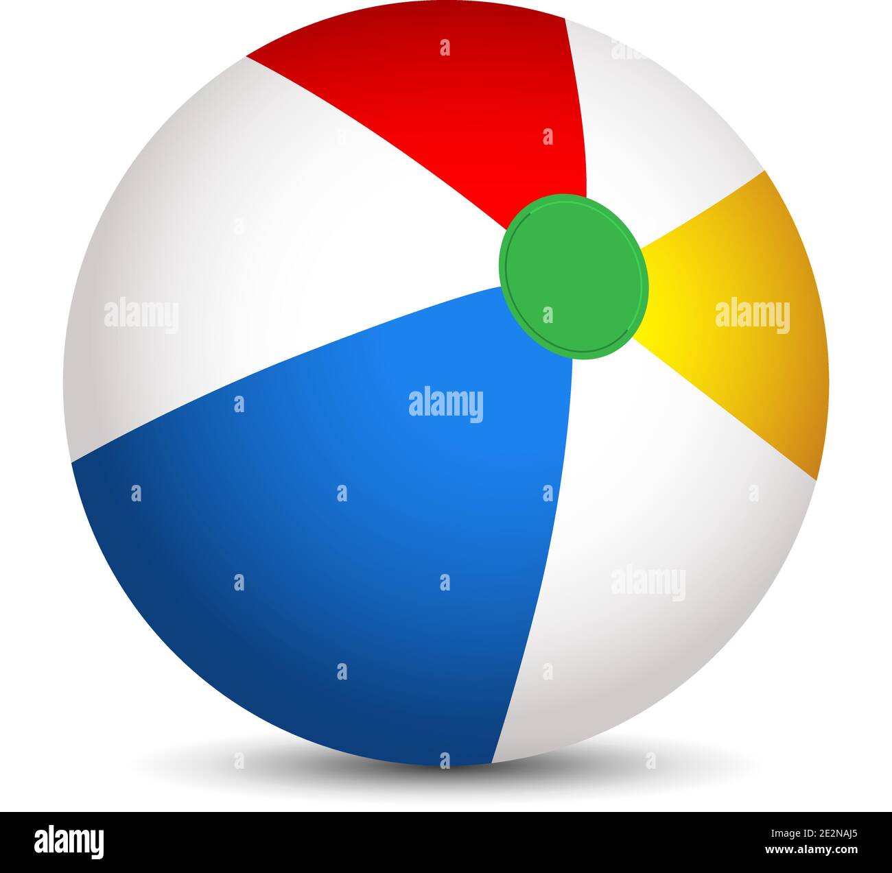 Vector Colorful Beach ball isolated on a white background Stock Vector ...