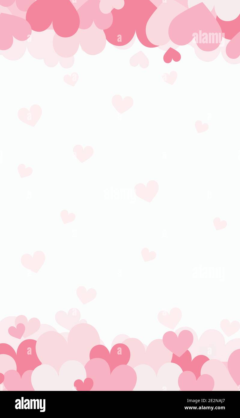 Set of festive red and pink hearts - Vector illustration Stock Vector ...
