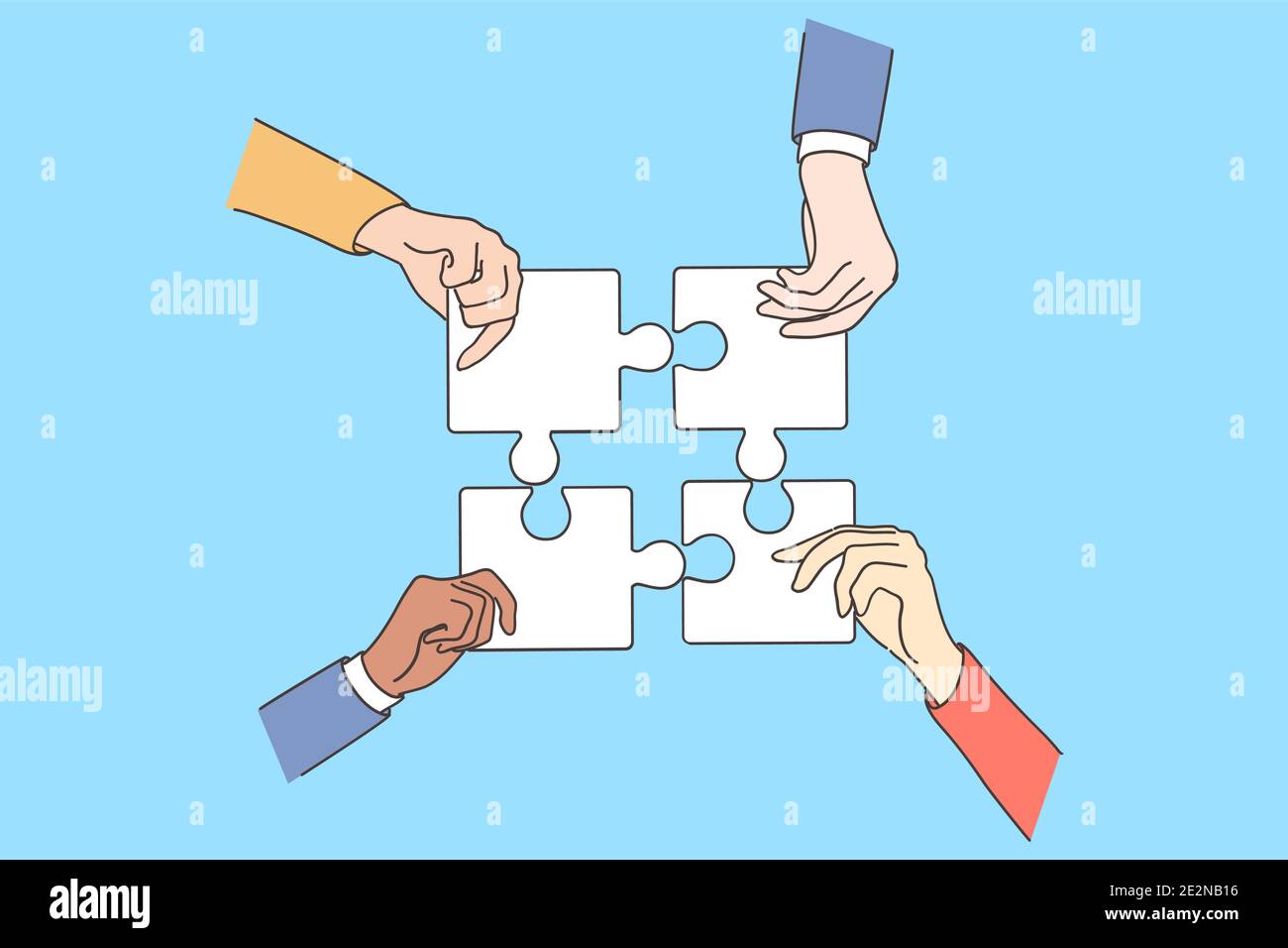 Teamwork, collaboration, suites strategy concept Stock Vector Image ...