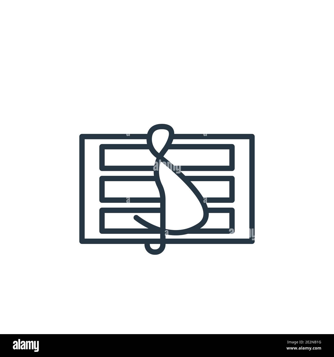 G clef outline vector icon. Thin line black g clef icon, flat vector ...