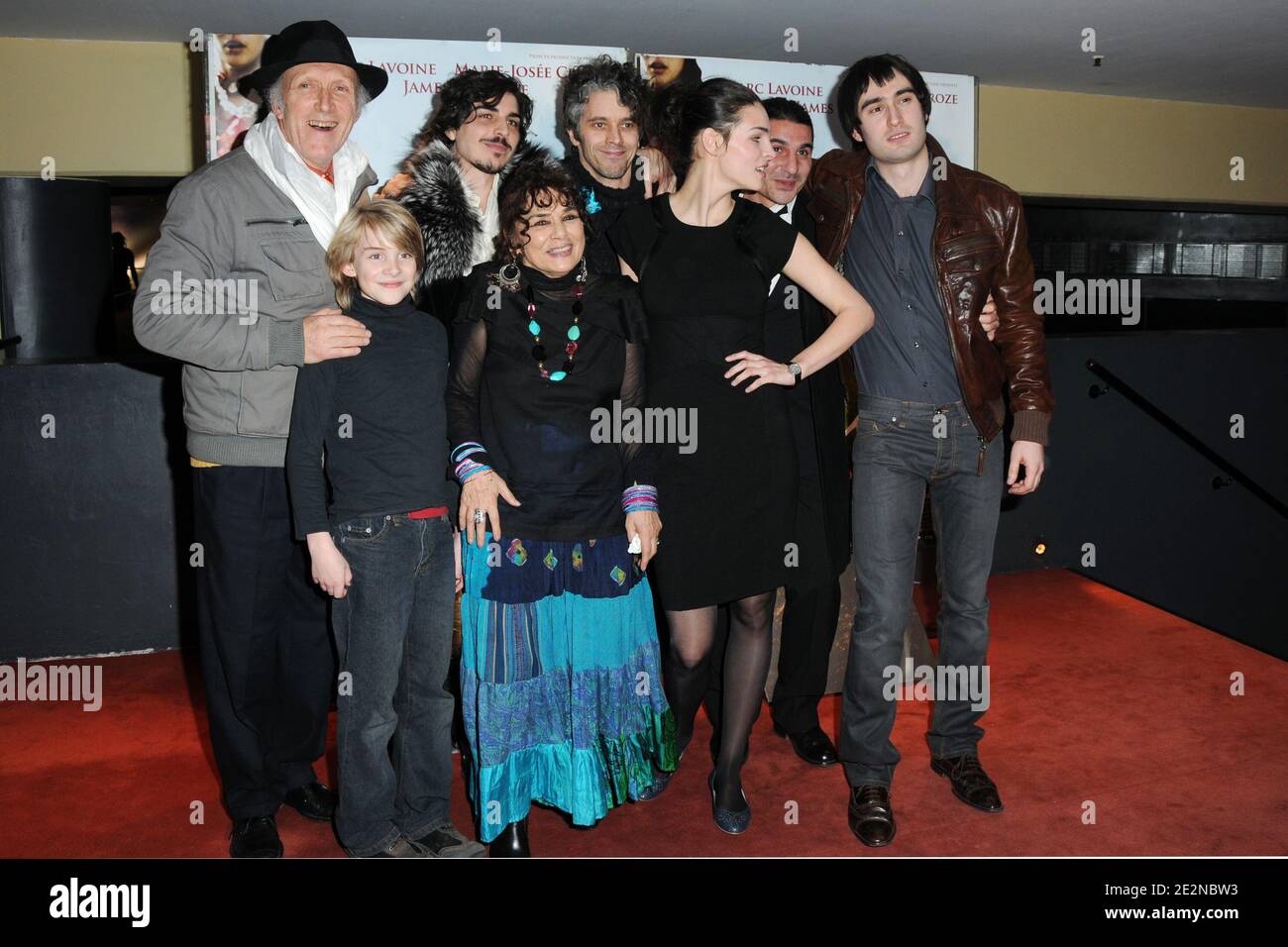 The cast of 'Liberte' posing at the premiere of the movie at UGC Cine ...