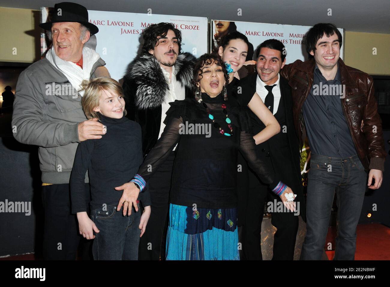 The cast of 'Liberte' posing at the premiere of the movie at UGC Cine ...