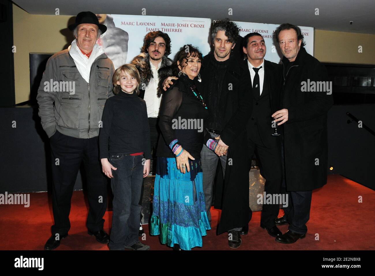 The cast of 'Liberte' posing at the premiere of the movie at UGC Cine ...