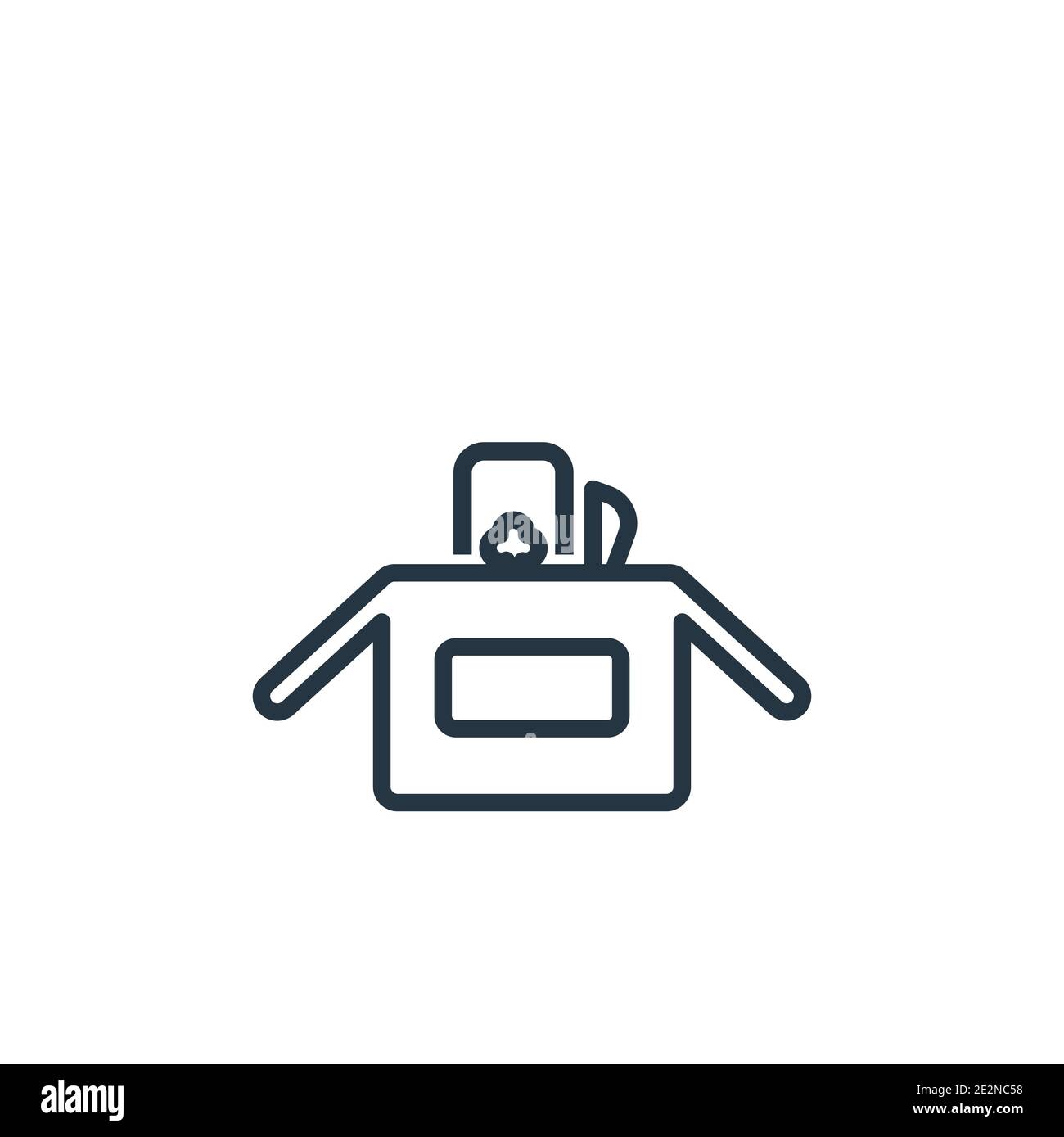 Board game box outline vector icon. Thin line black board game box icon ...