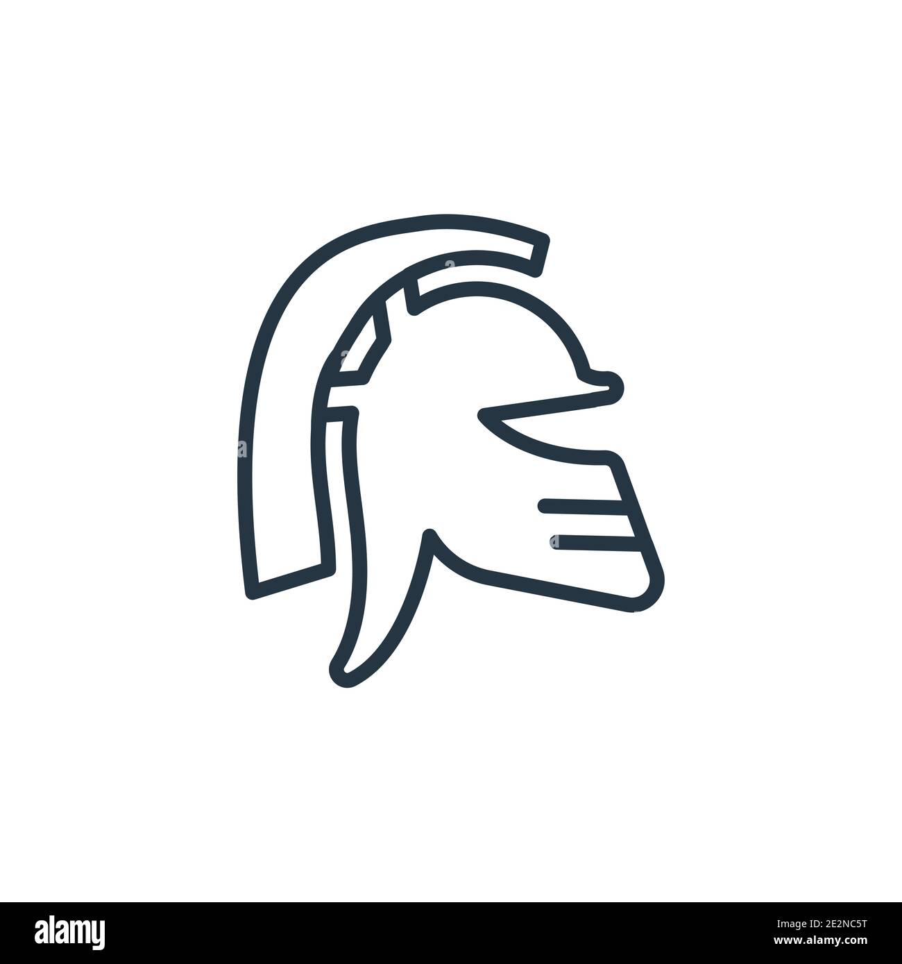 Warrior outline vector icon. Thin line black warrior icon, flat vector ...
