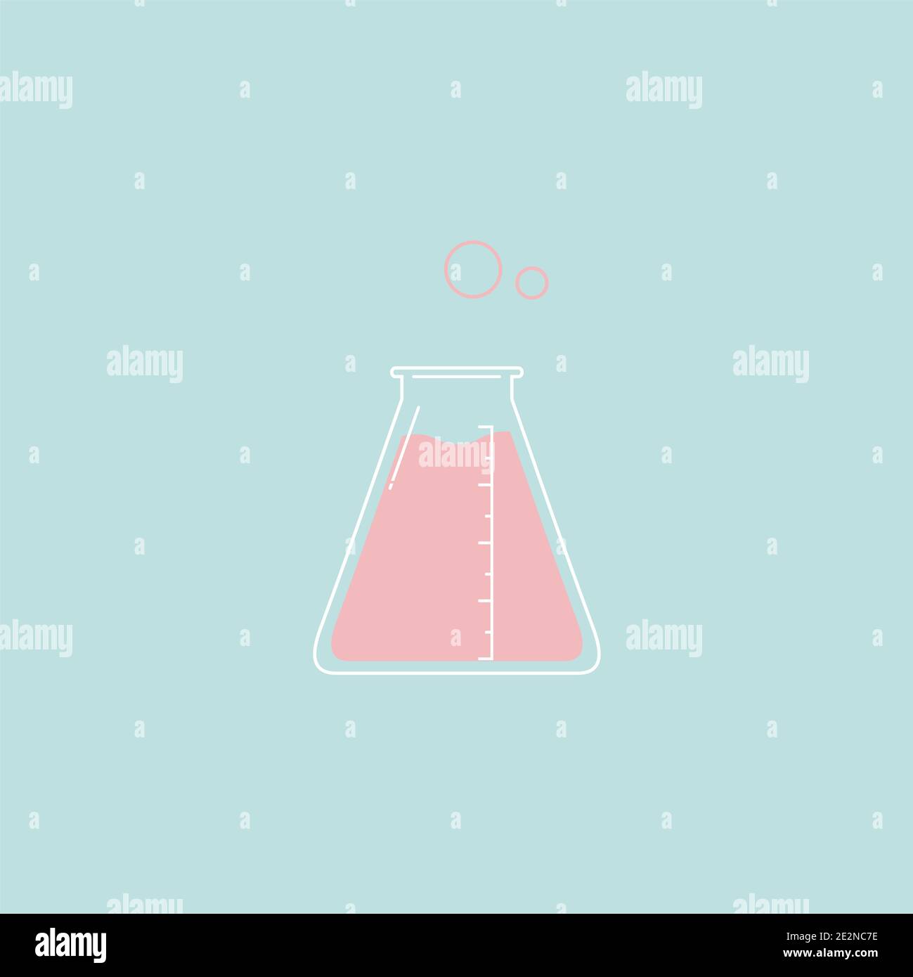 Outline test tube with pink liquid isolated vector illustration Stock ...