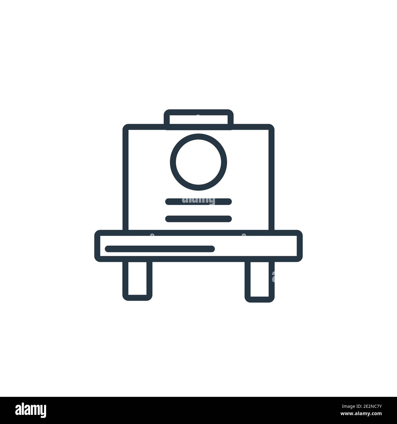 Old camera outline vector icon. Thin line black old camera icon, flat ...