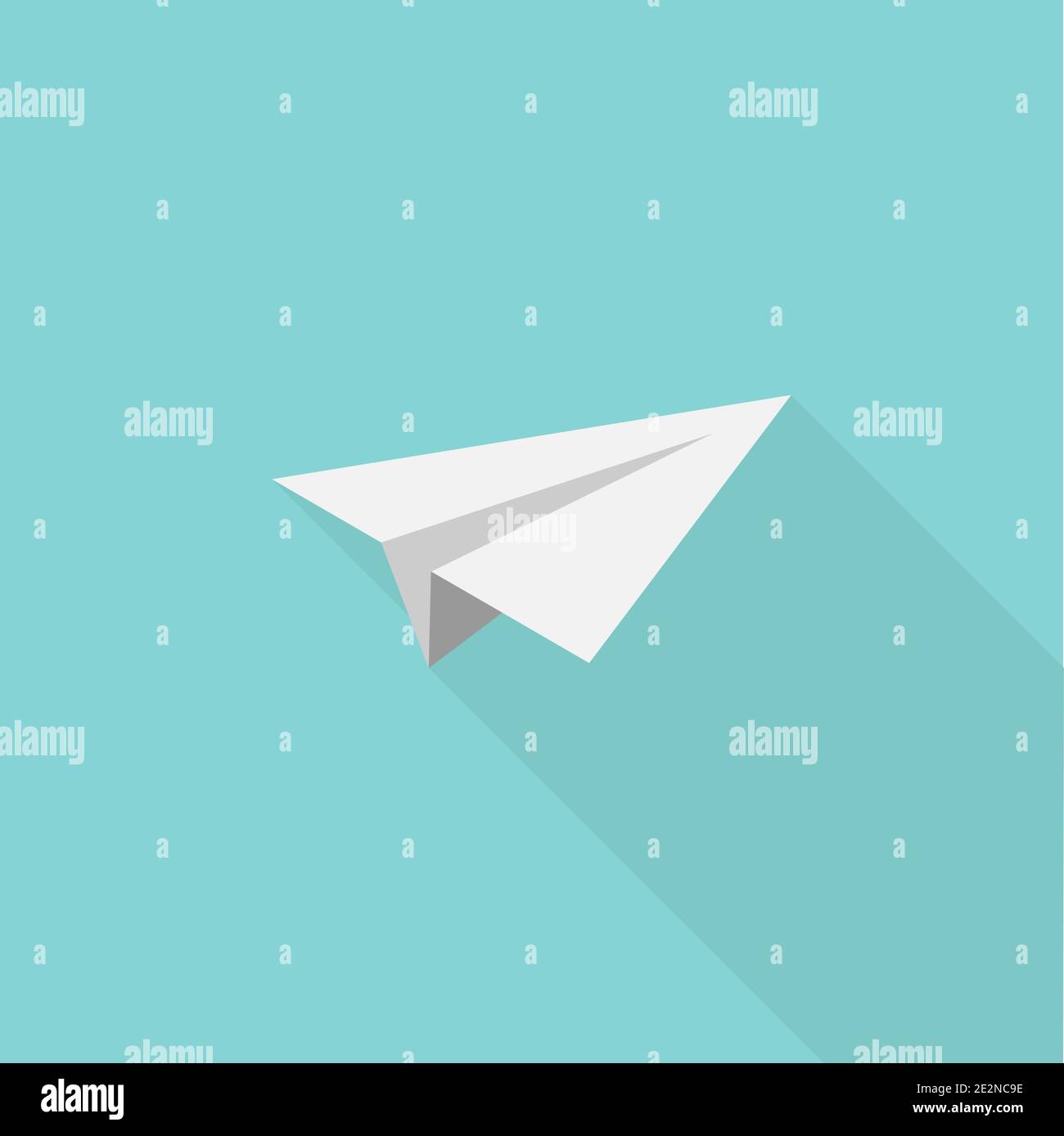 Paper Airplane icon in flat style with shadow Stock Vector Image & Art ...