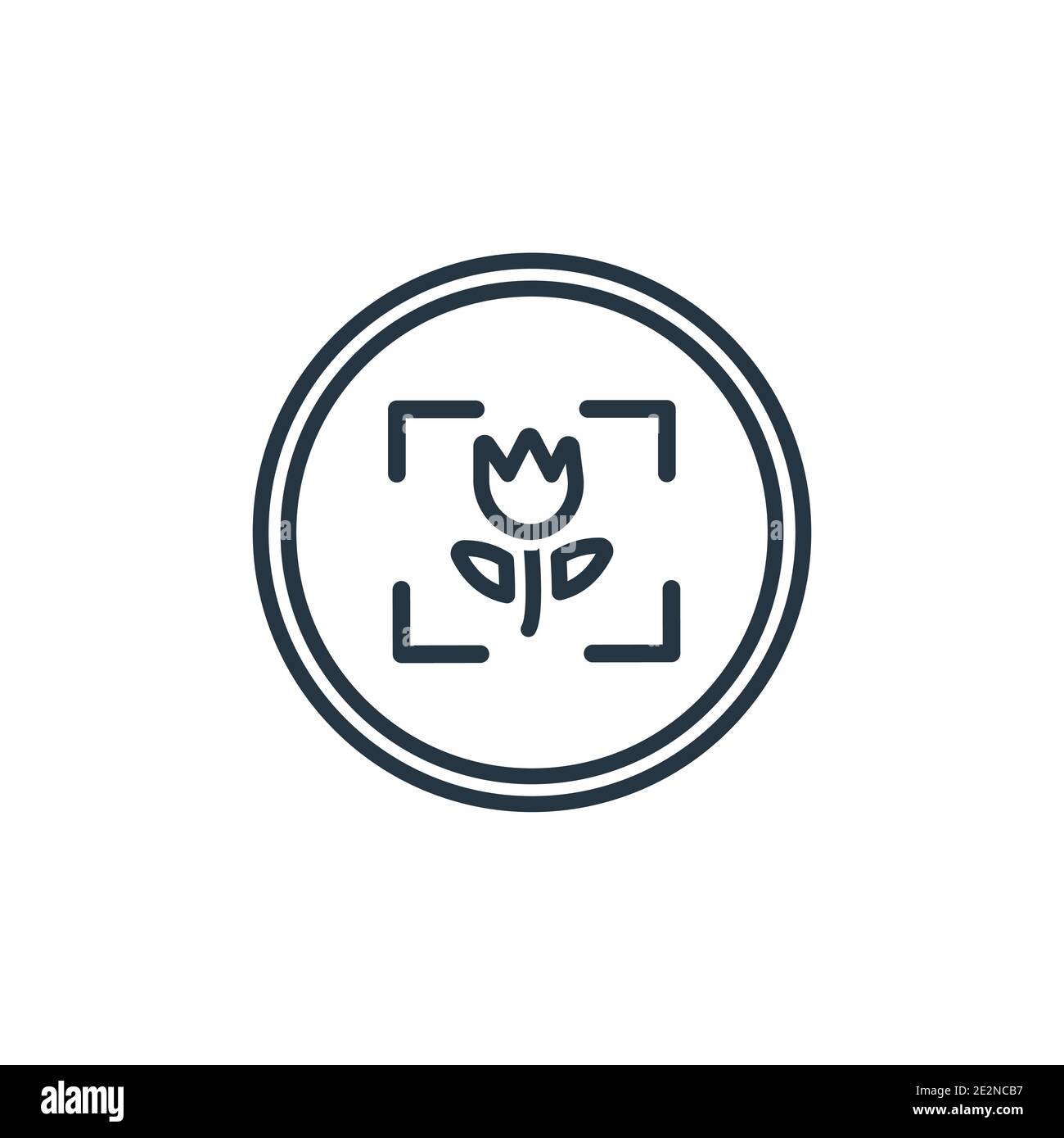 Macro outline vector icon. Thin line black macro icon, flat vector ...